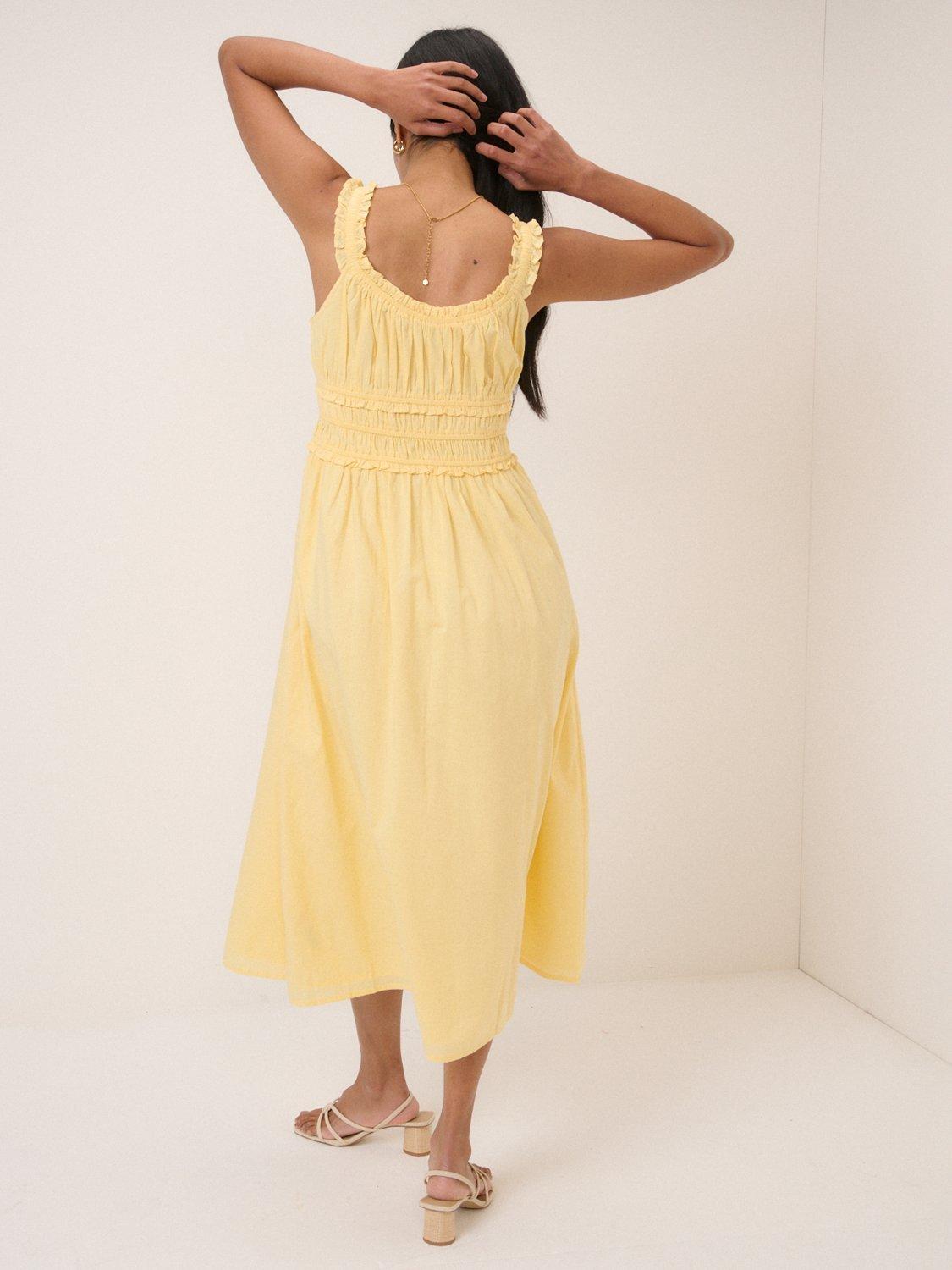 Nobody's Child Ariel Ruffle Midi Dress, Yellow