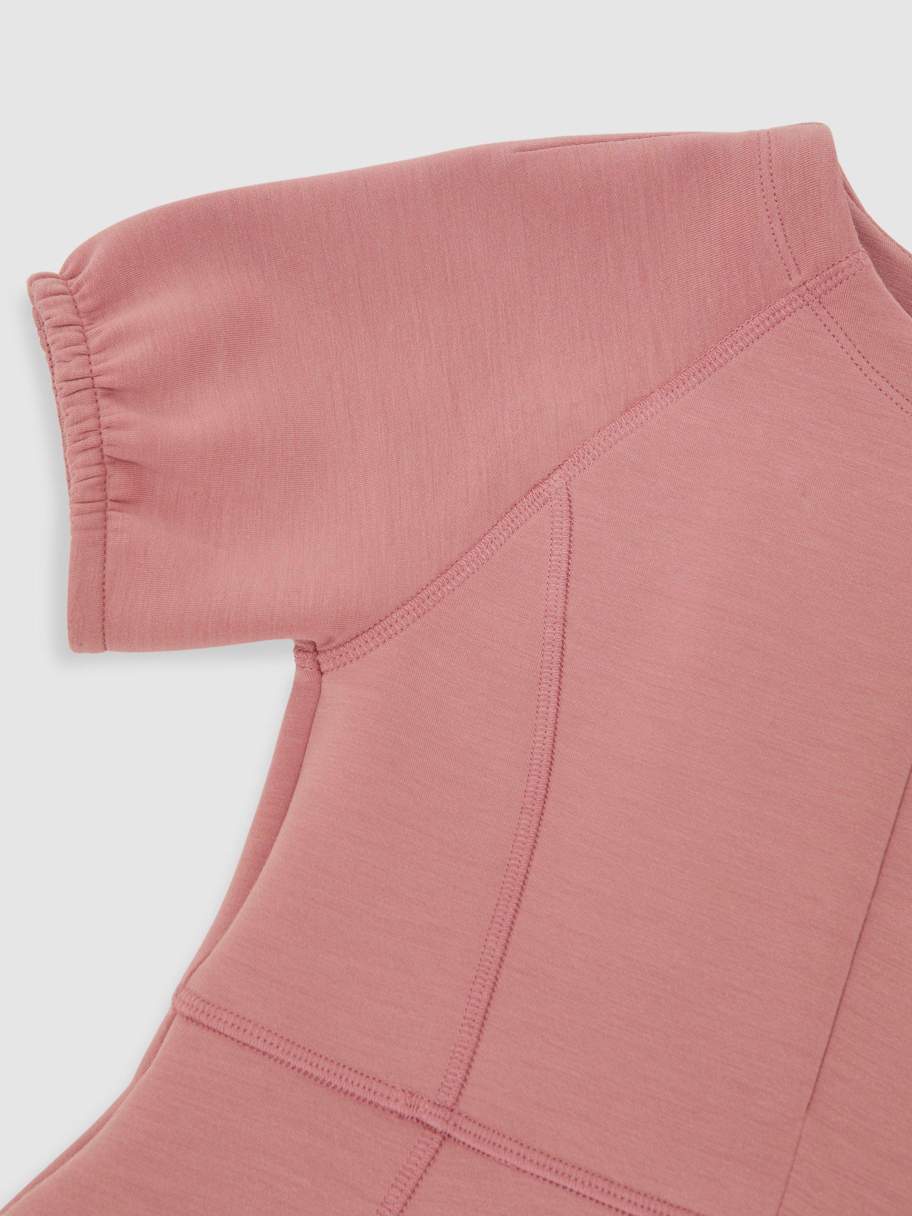 Reiss Kids' Jenny Modal Blend Puff Sleeve Dress, Rose