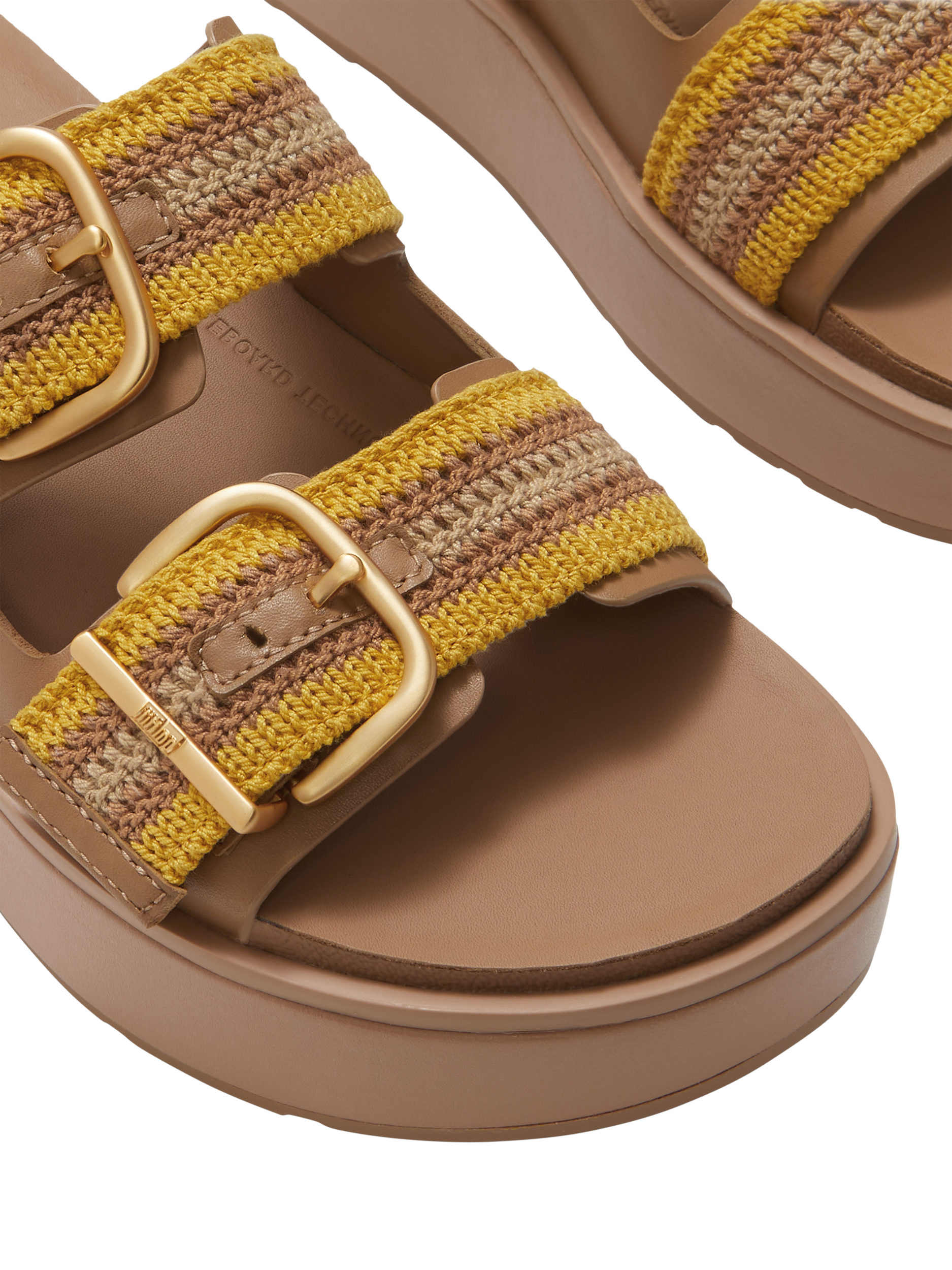 FitFlop Gen-FF Max Buckle Stripe Webbing Two Bar Slider Sandals ...