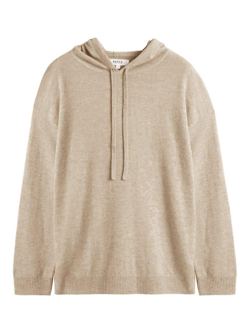 Chinti & Parker Wool Rich Basics Relaxed Hoodie, Soft Oat