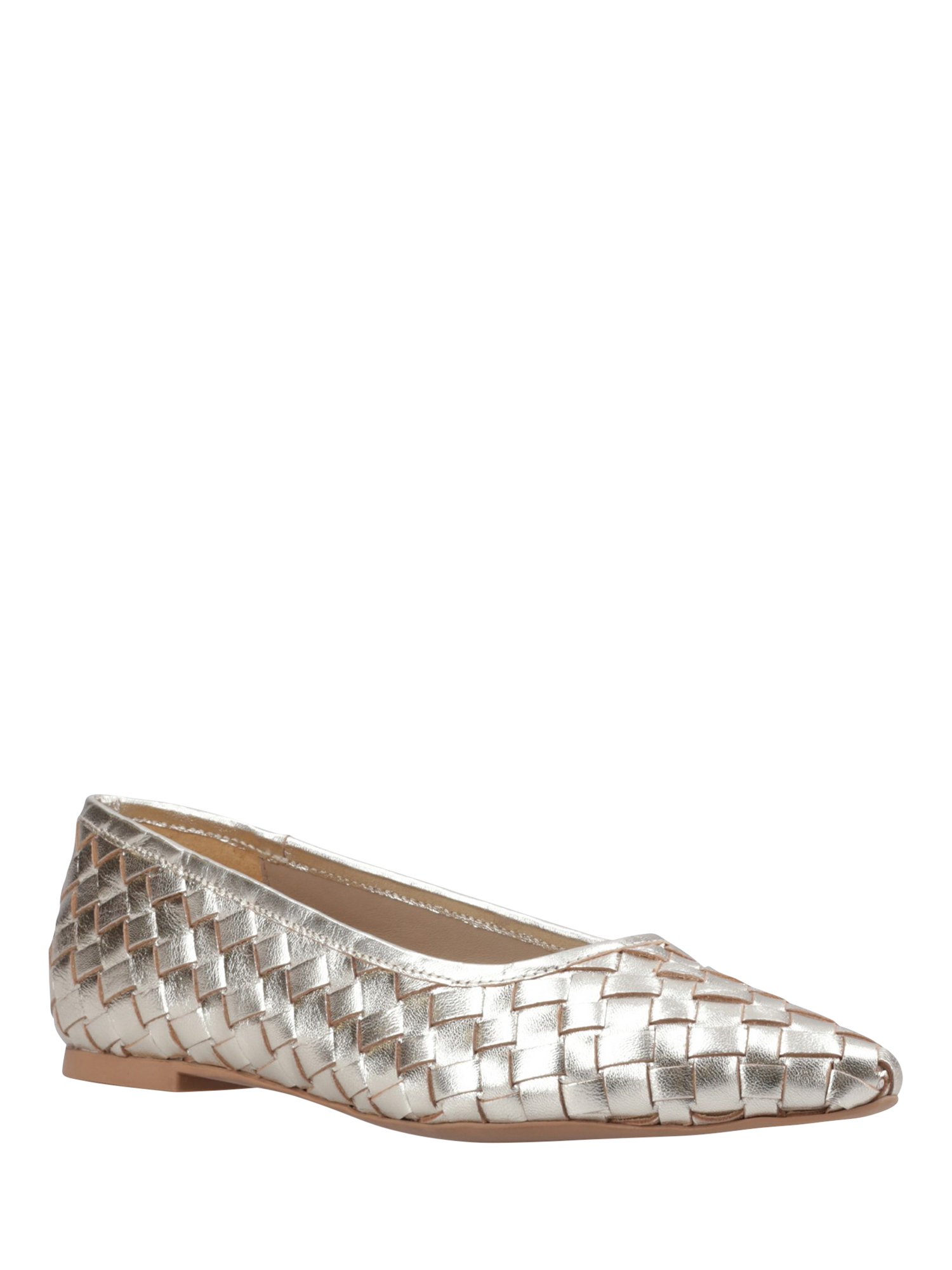 Hush Puppies Darla Woven Leather Ballerina Pumps