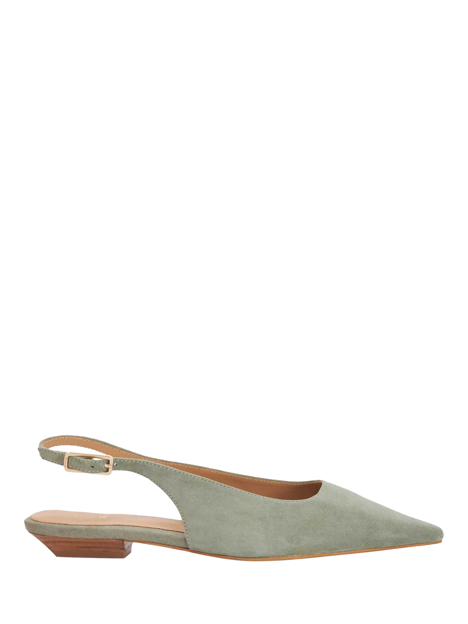 Dune London Hostess Suede Court Shoes, Sage