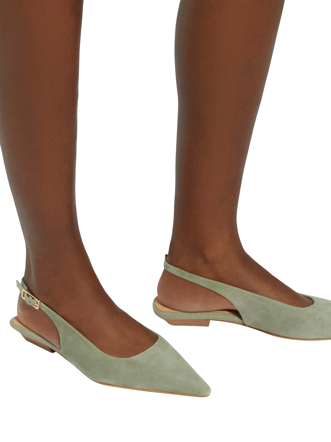 Dune London Hostess Suede Court Shoes, Sage