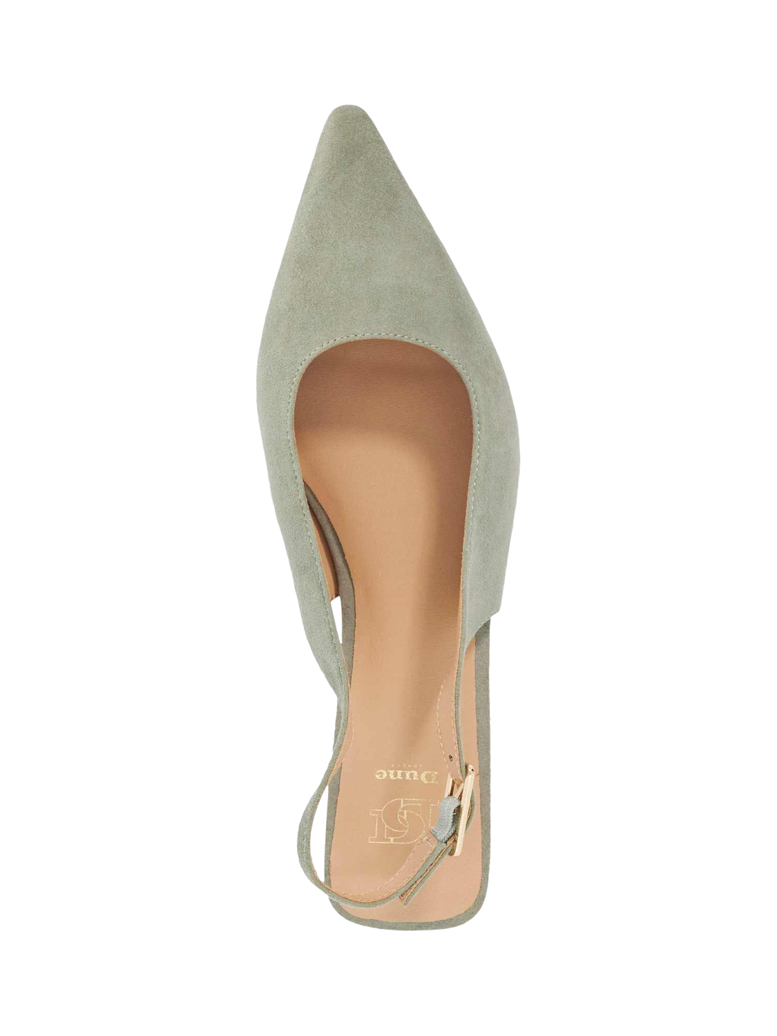 Dune London Hostess Suede Court Shoes, Sage