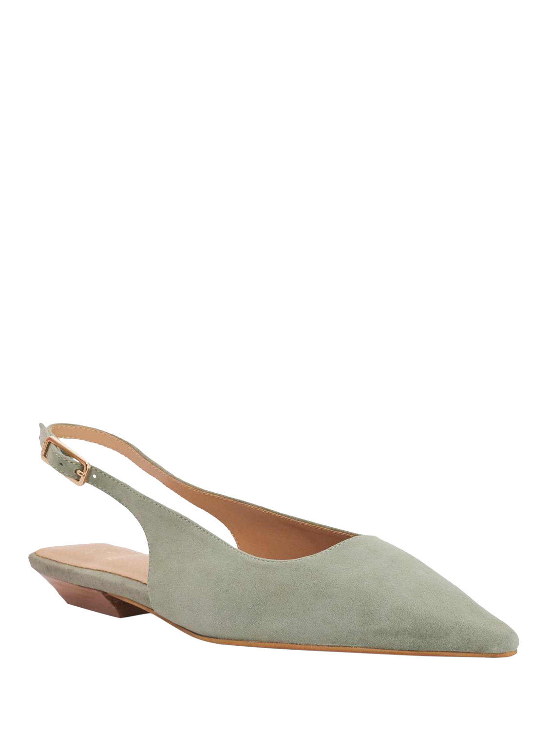 Dune London Hostess Suede Court Shoes, Sage