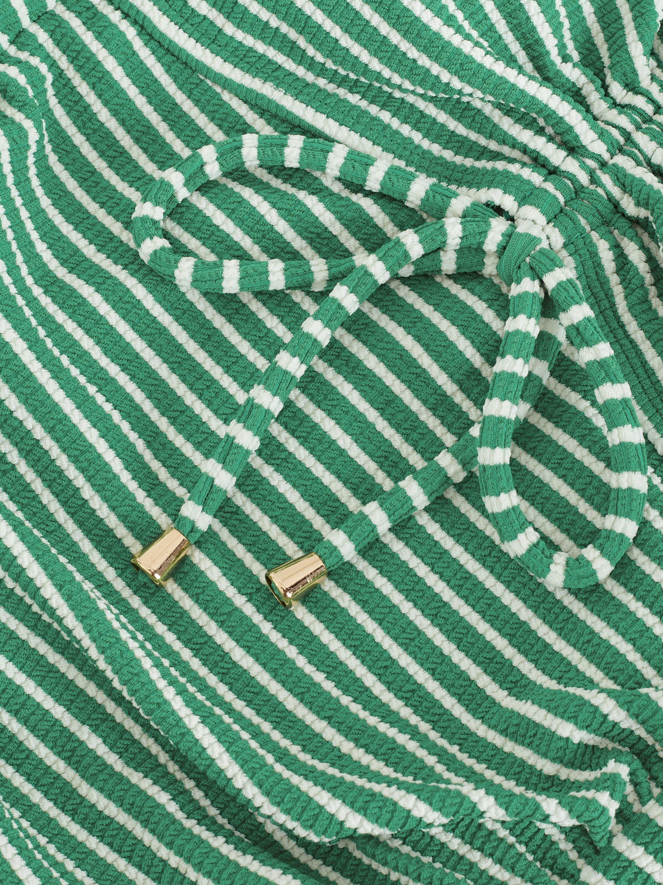 Phase Eight Stripe Crinkle Tankini Top, Green
