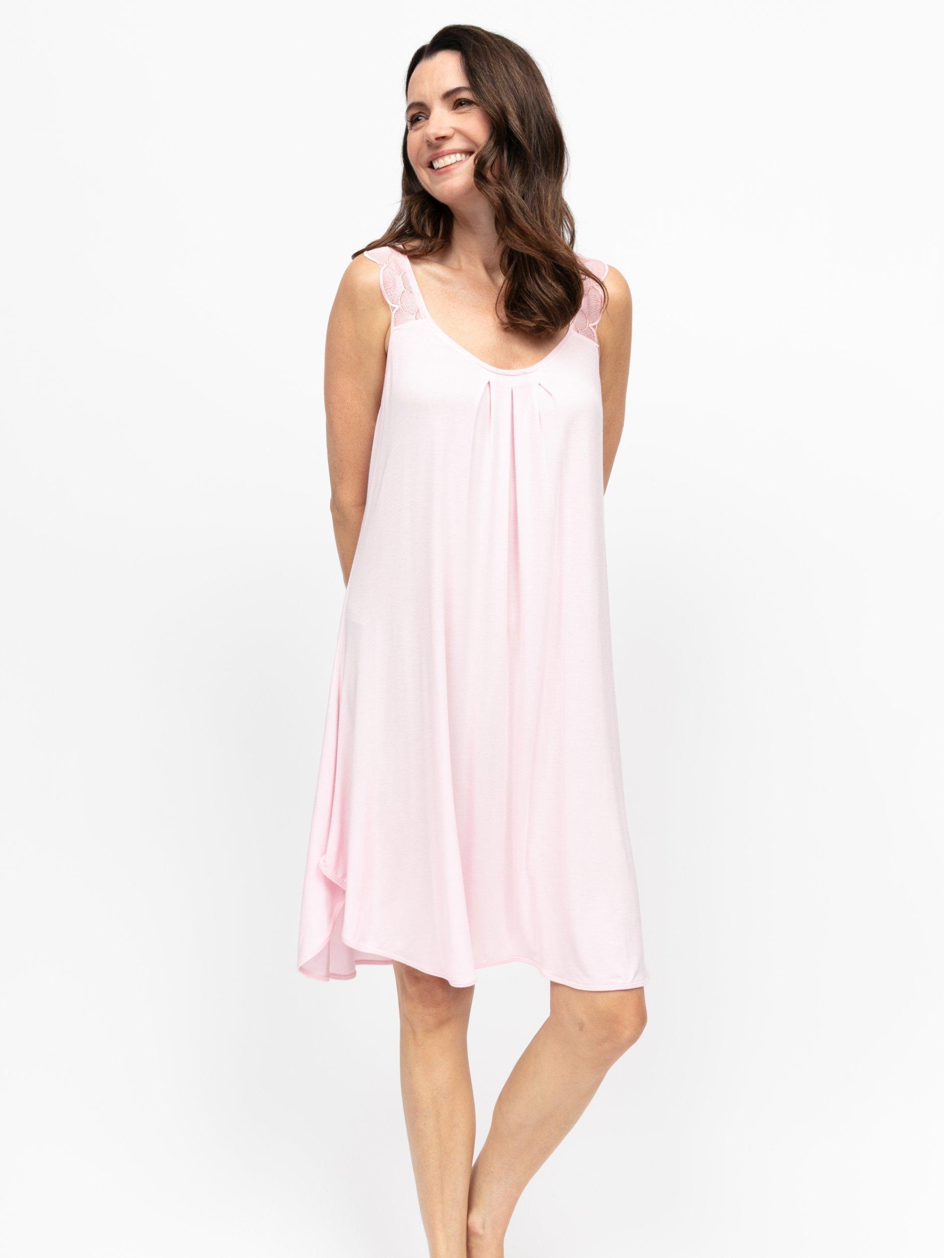 Nora Rose by Cyberjammies Samantha Jersey Swing Nightdress, Pink