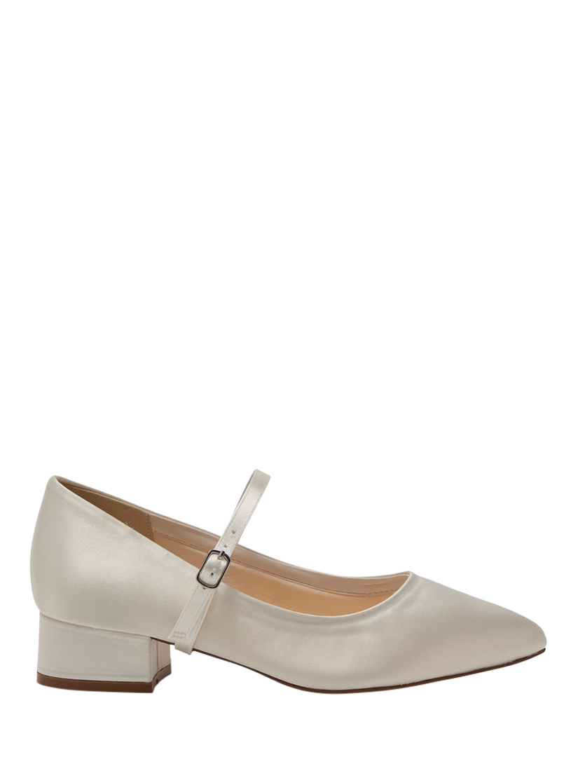 Rainbow Club Ruby Wide Fit Wedding Court Shoes, Ivory