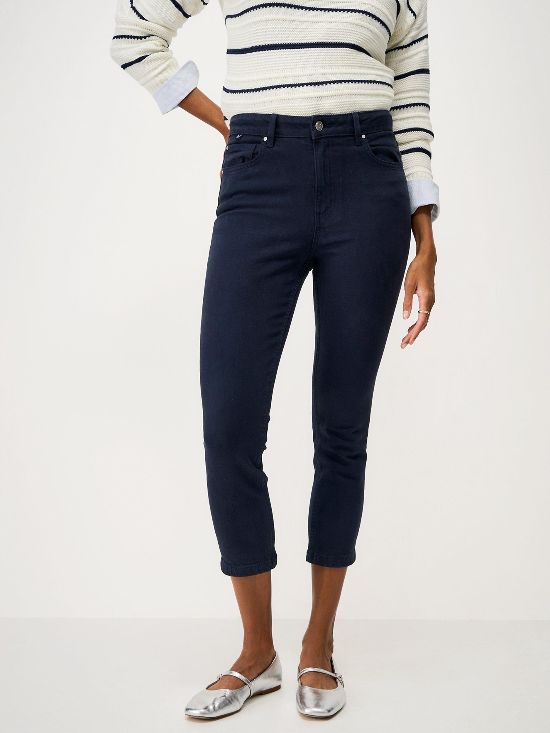 Crew Clothing Slim Fit Cropped Jeans, Navy