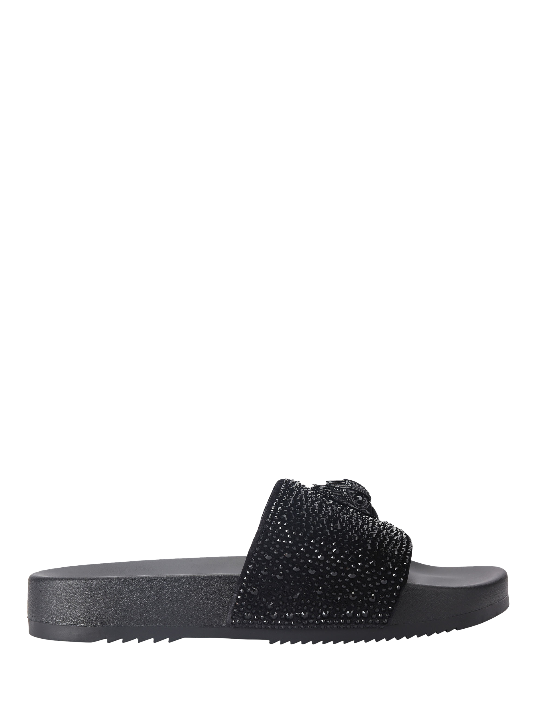 Kurt Geiger London Brockwell Embellished Slider Sandals, Black