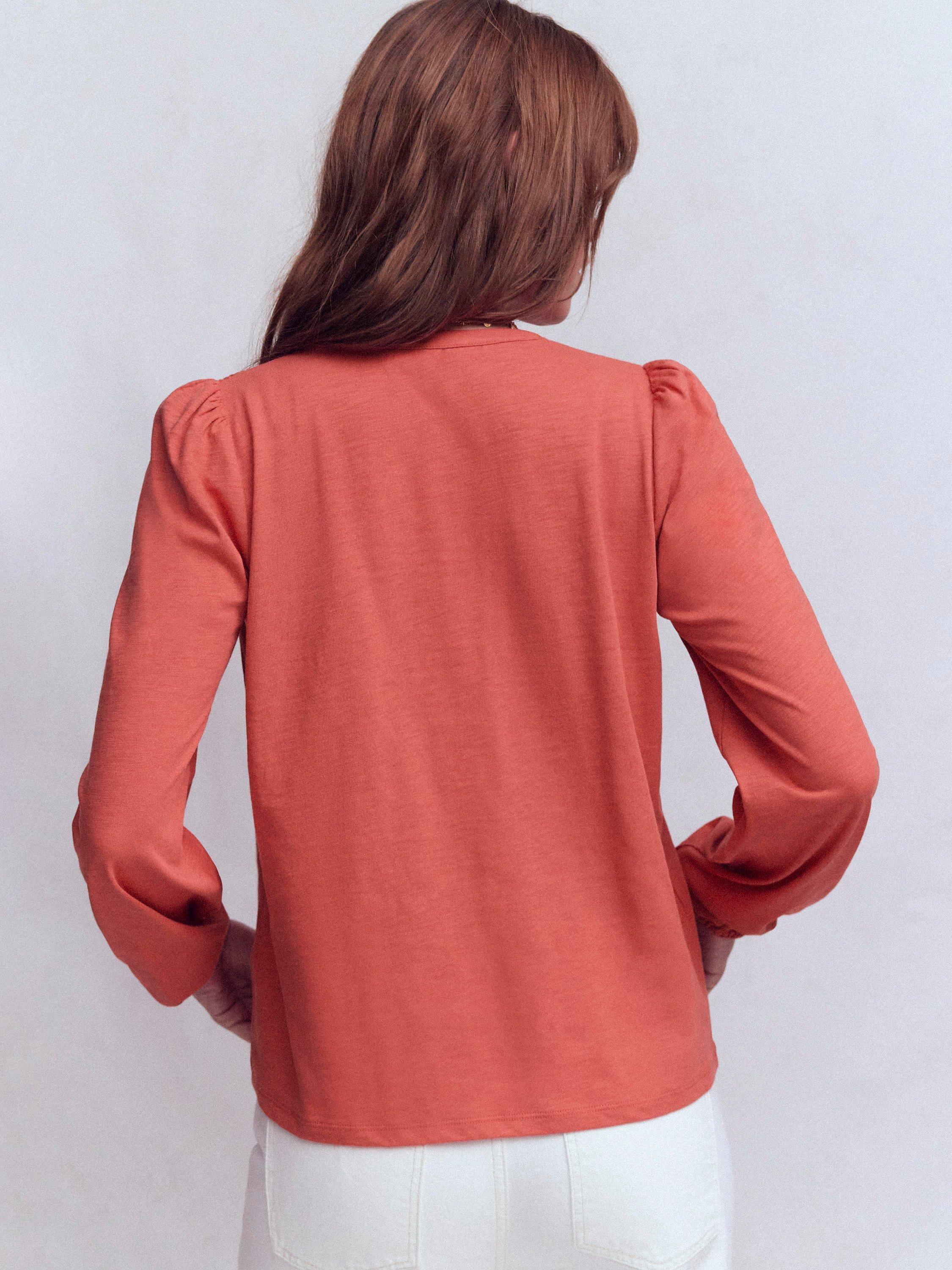 Boden Harriet Cut Out Detail Top, Baked Apple, 14