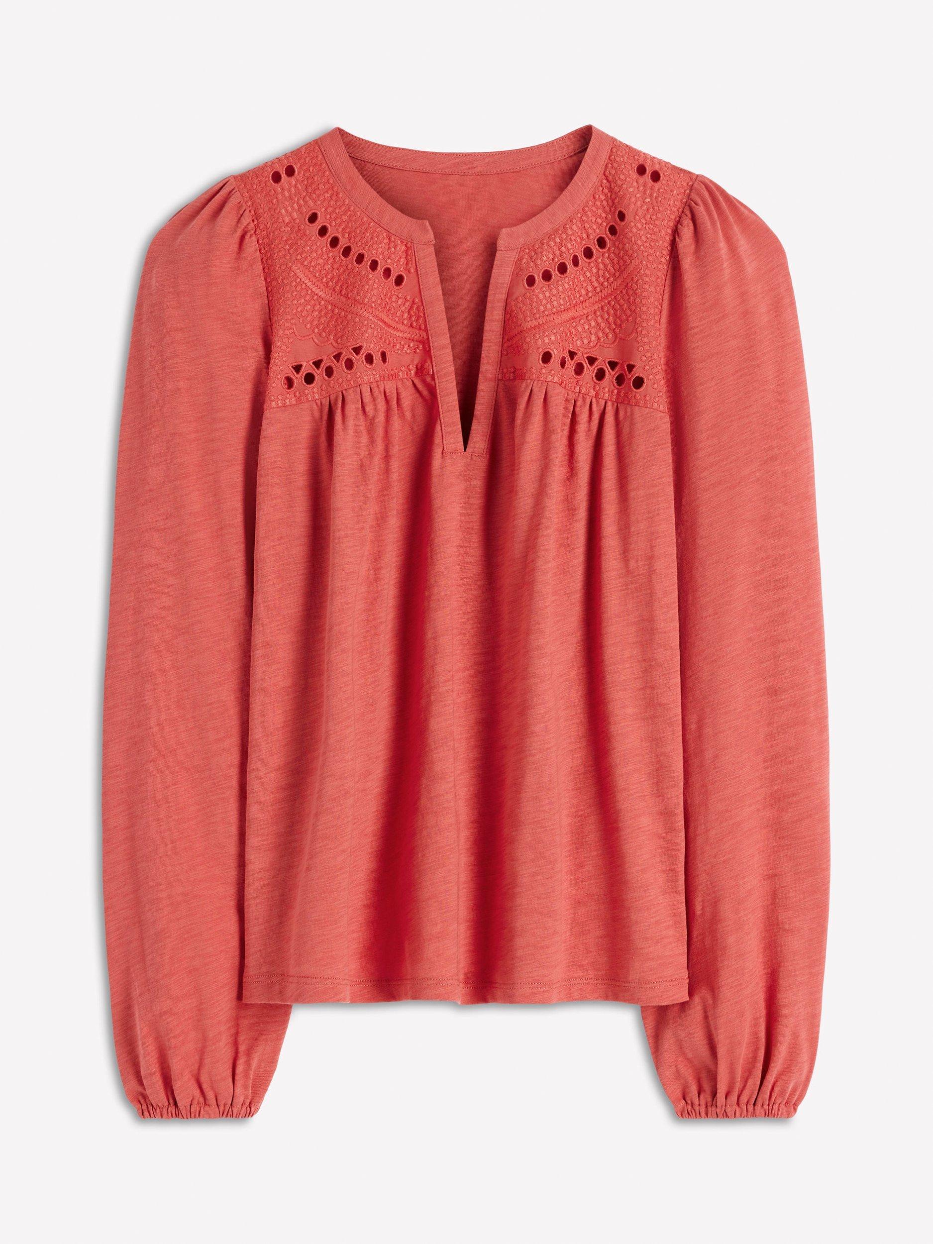 Boden Harriet Cut Out Detail Top, Baked Apple, 14