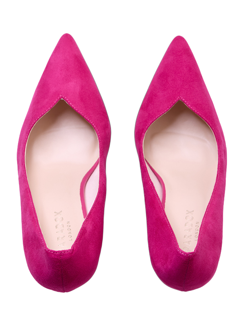 Paradox London Raina High Heel Court Shoes, Fuchsia, 5