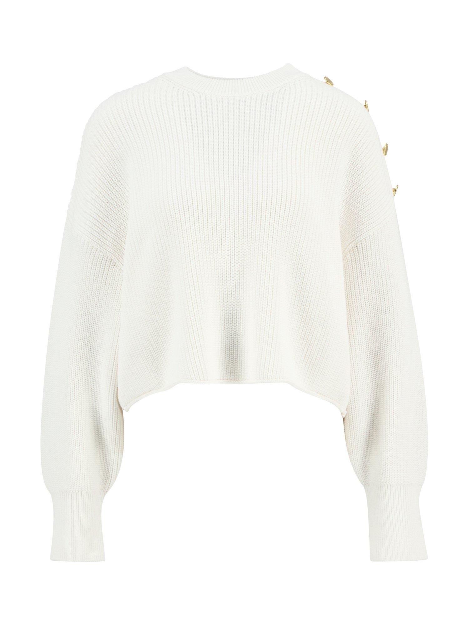 Barbour International Alexis Fisherman Knit Jumper, Off White