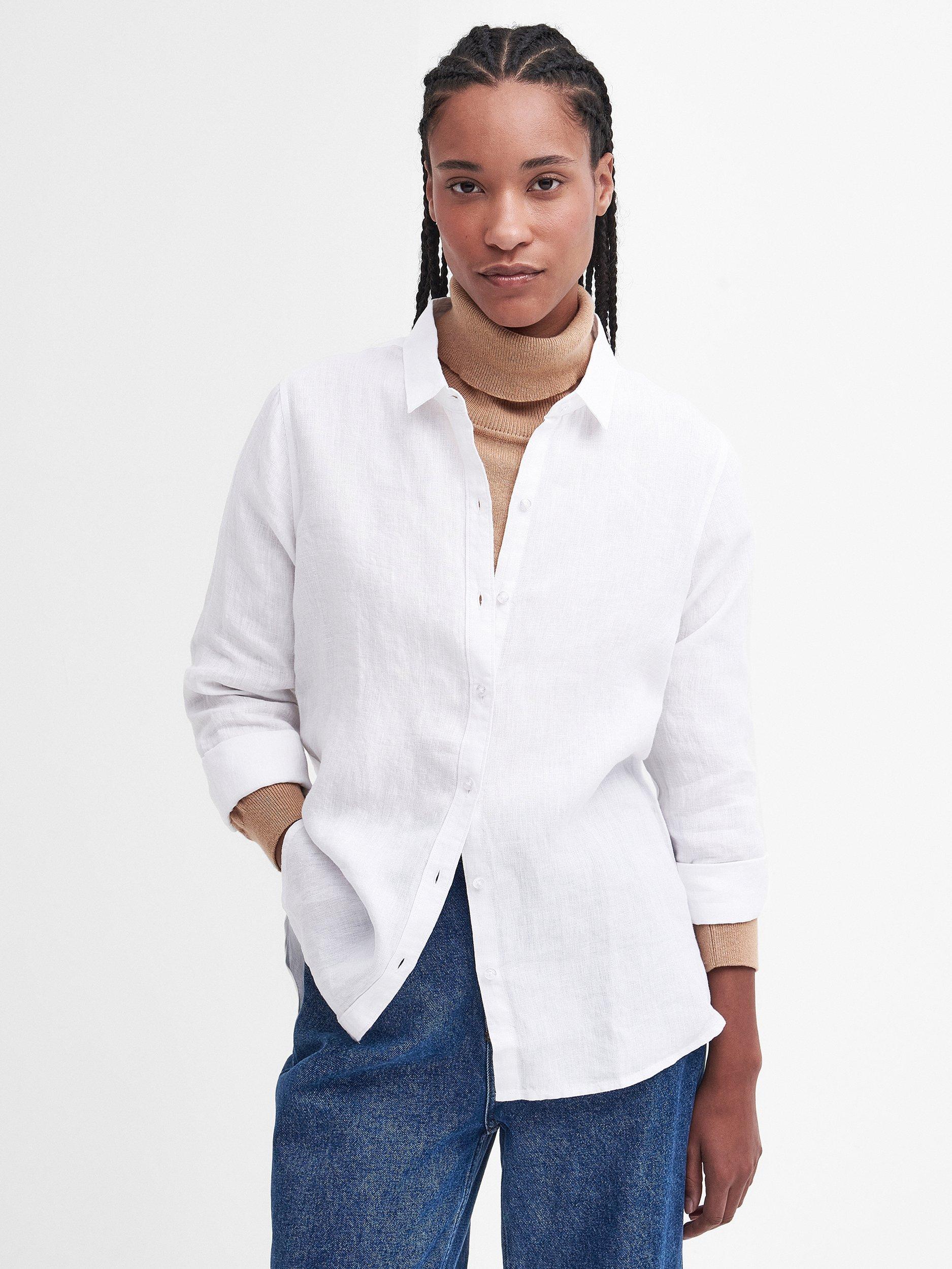 Barbour Marine Pure Linen Shirt, White