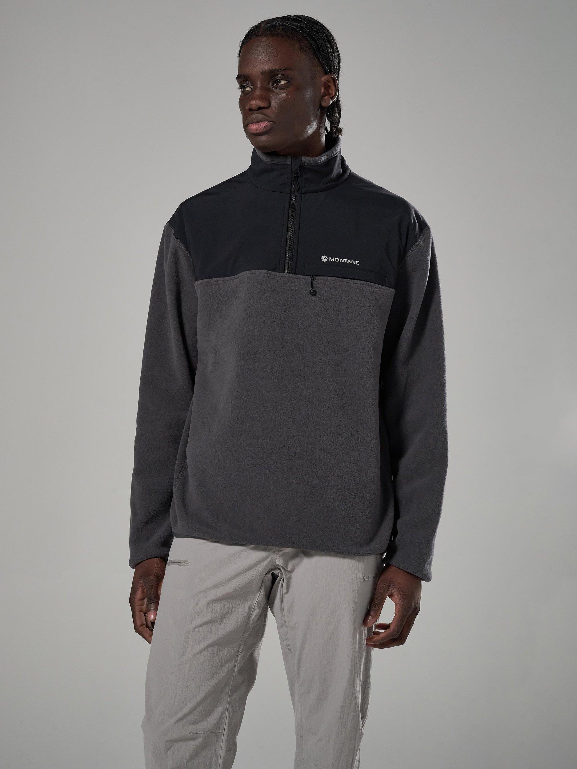 Montane Roco Half-Zip Thermo 200 Pile Fleece Jacket, Midnight Grey