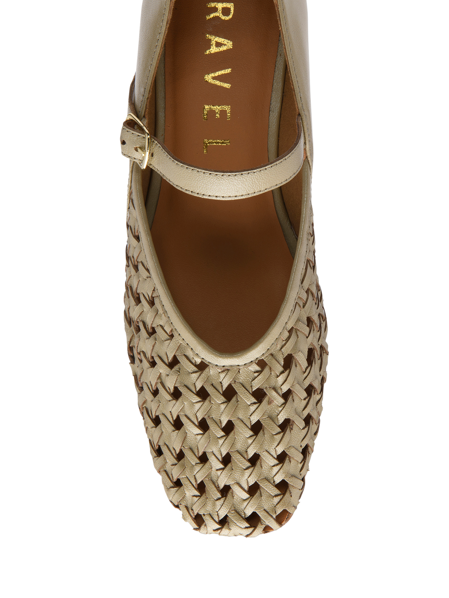 Ravel Ordley Woven Leather Mary Janes, Gold