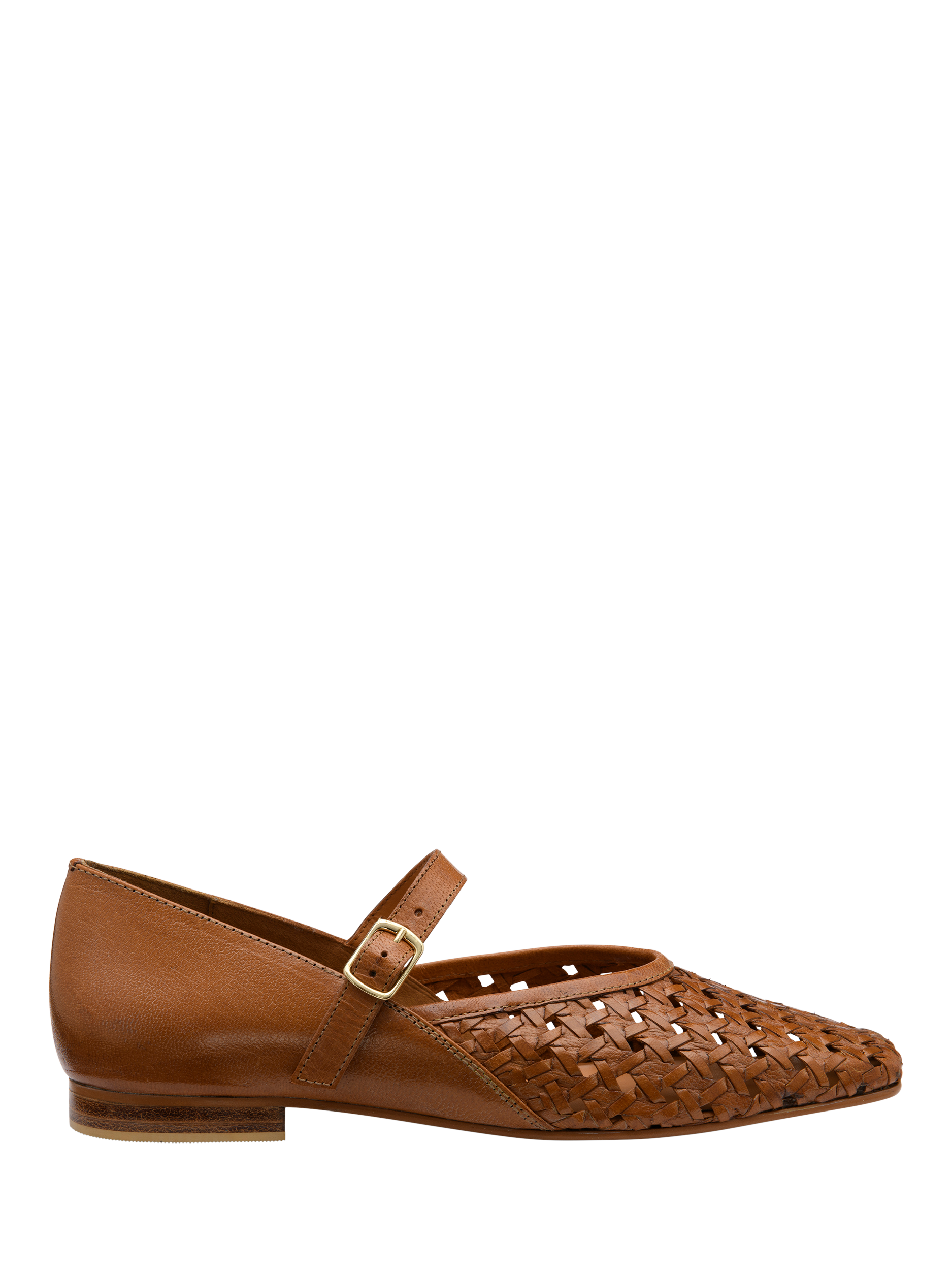 Ravel Ordley Woven Leather Mary Janes, Tan