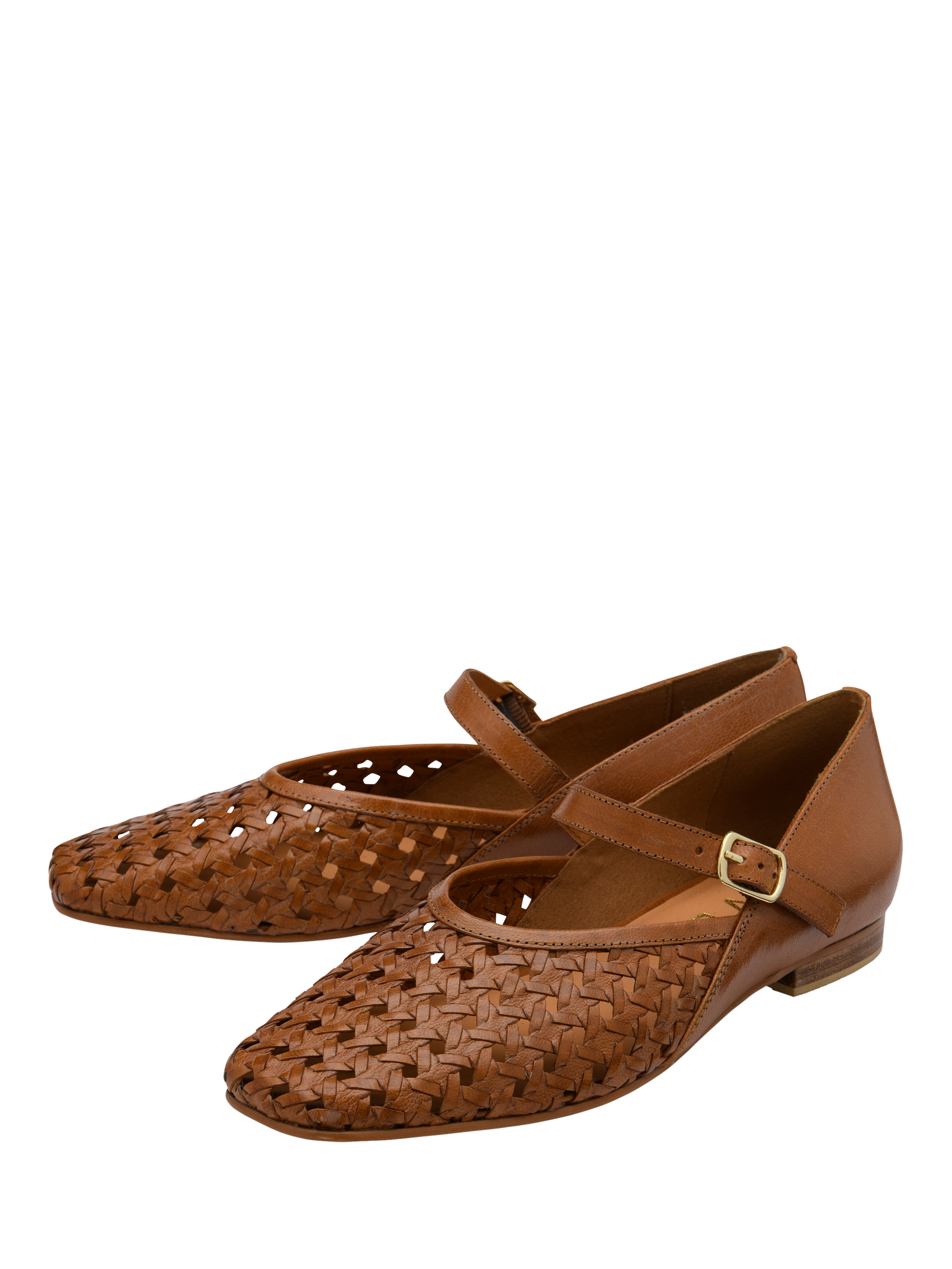 Ravel Ordley Woven Leather Mary Janes, Tan