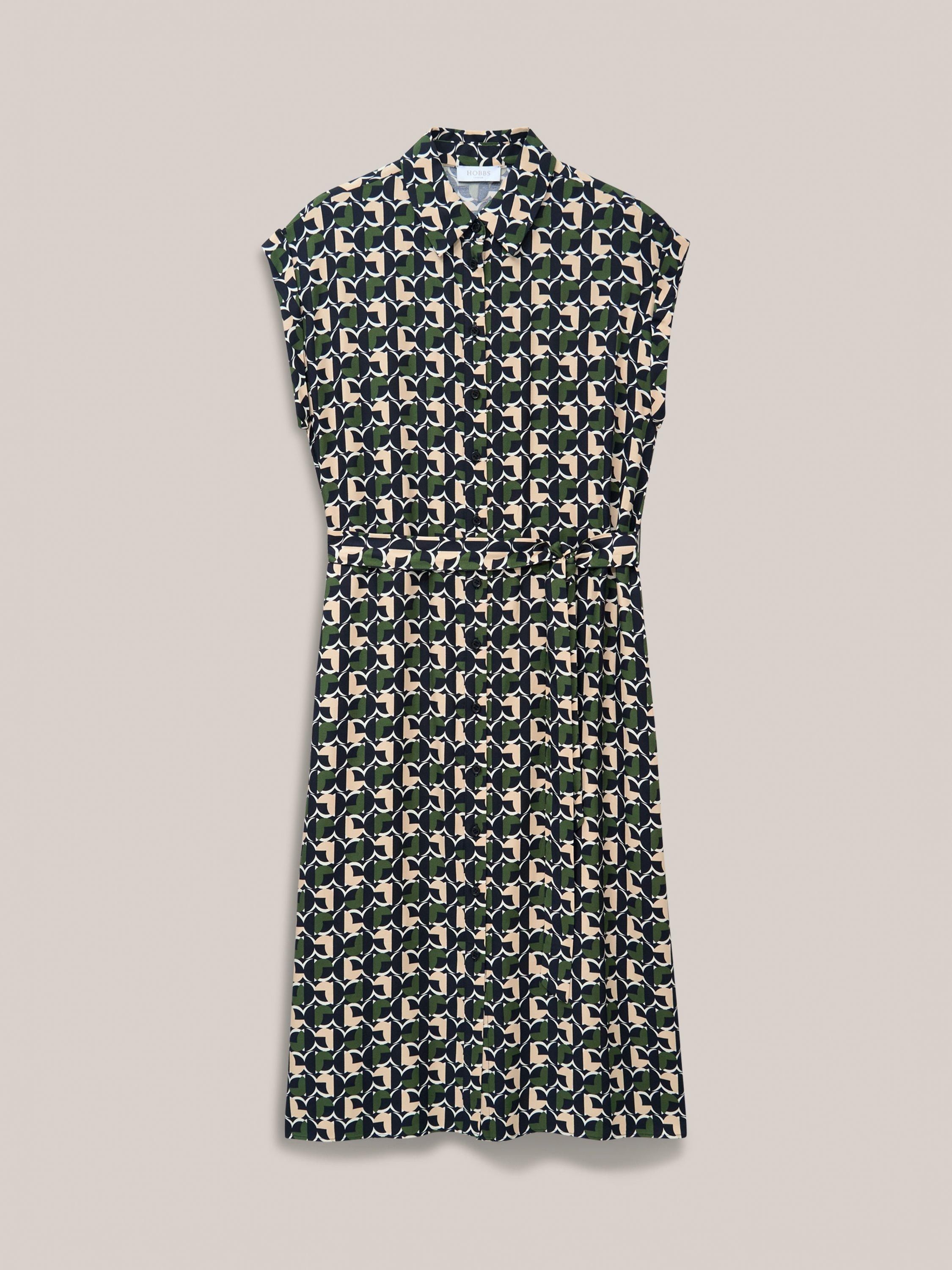 Hobbs Kalinda Geometric Shirt Dress, Multi