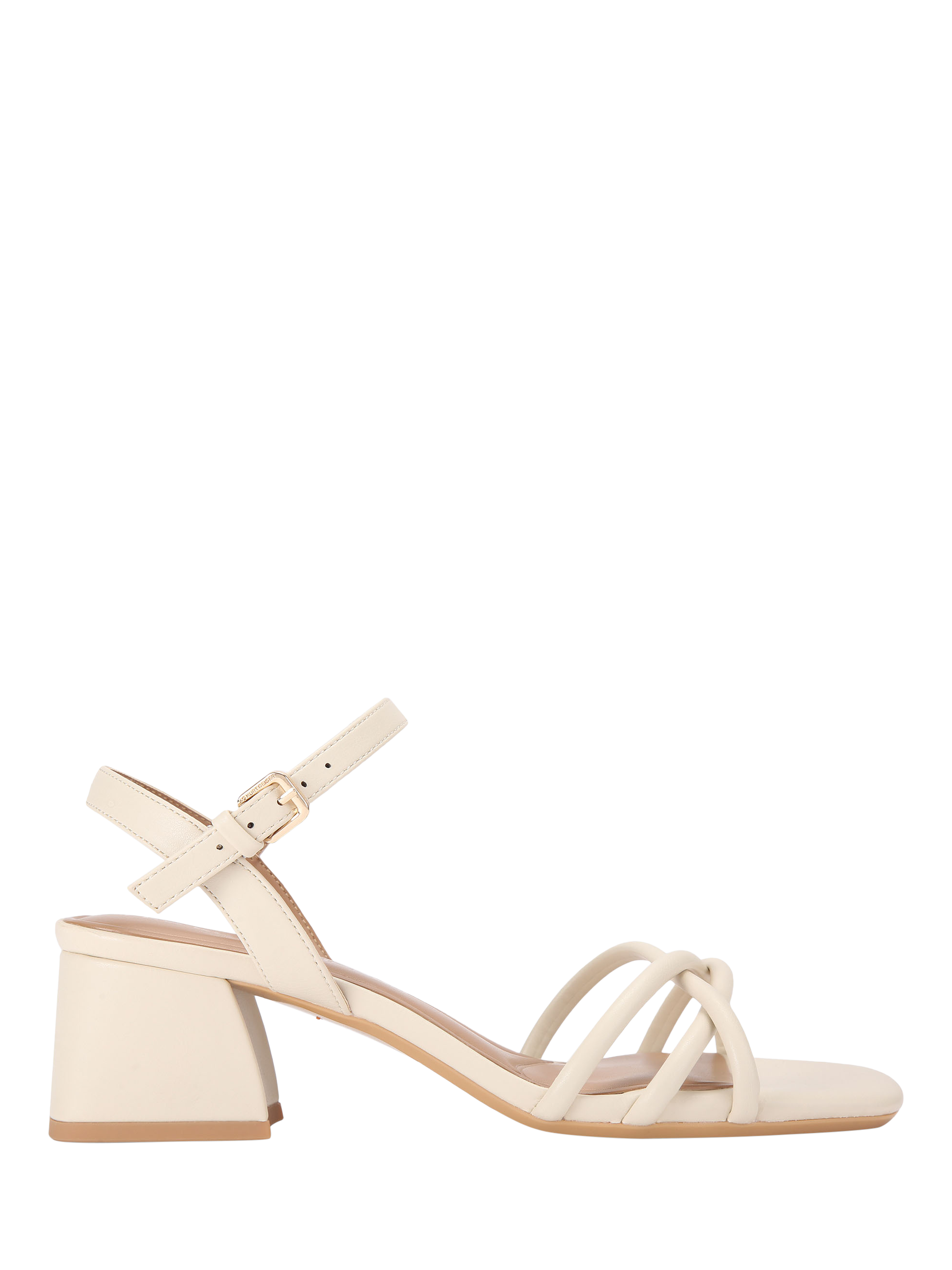 KG Kurt Geiger Sable Block Heel Sandals, Natural Putty