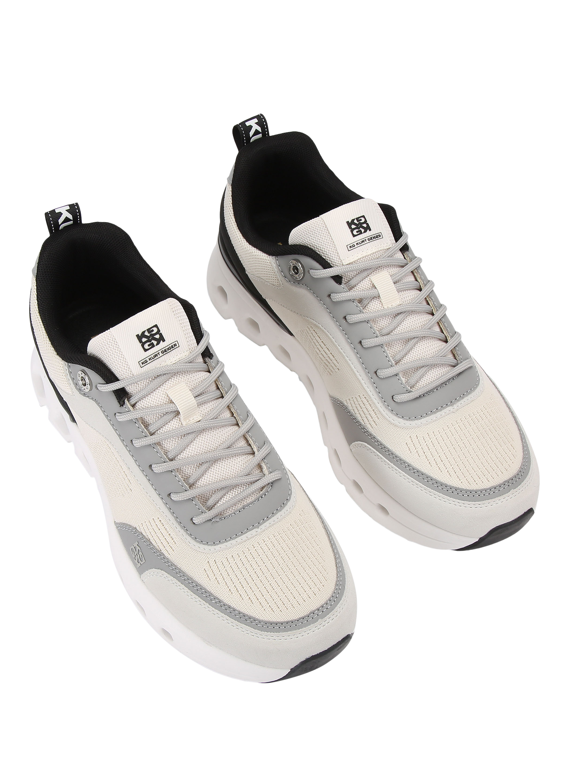 KG Kurt Geiger Logan Lace Up Trainers, White/Multi
