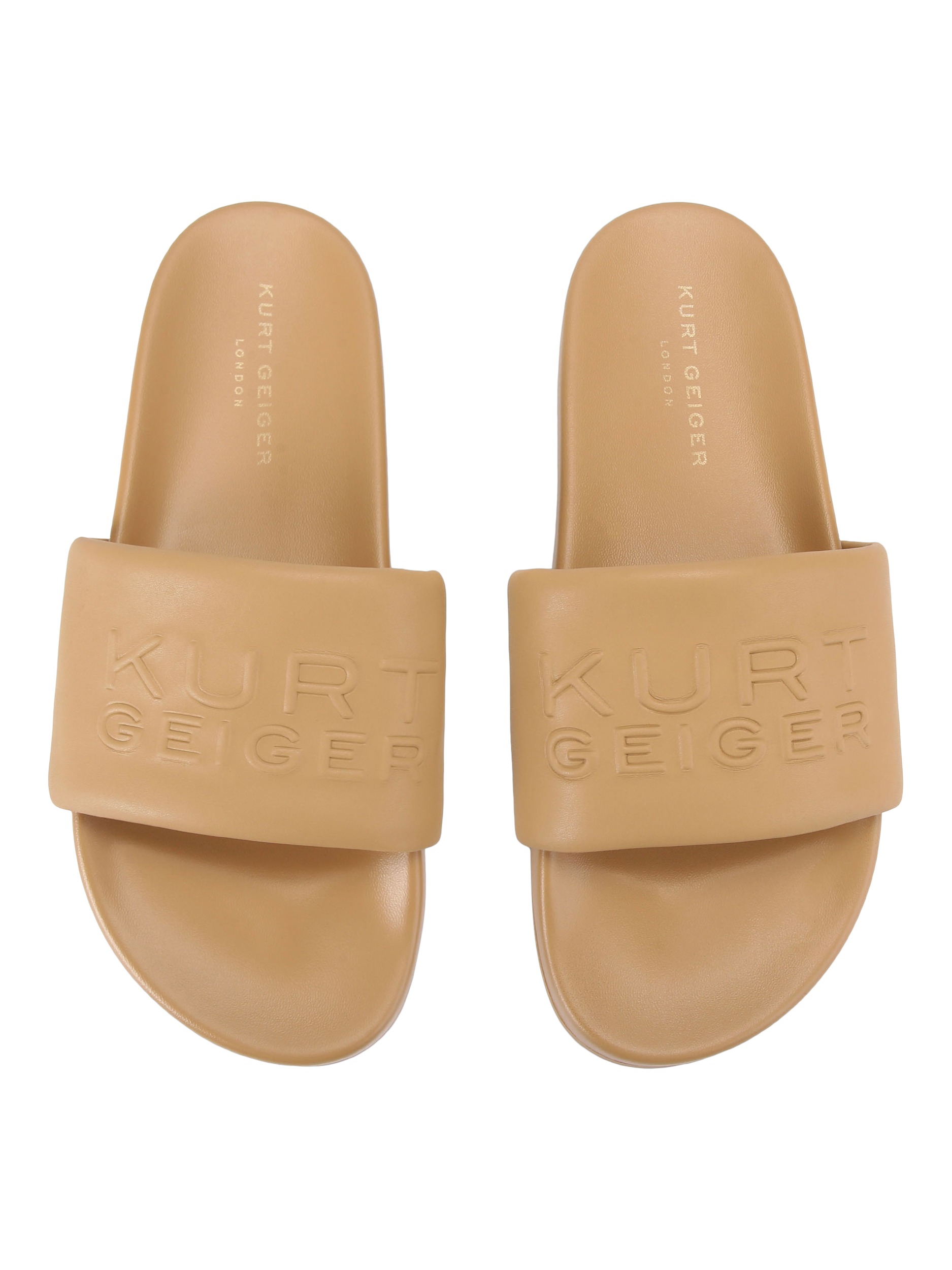 Kurt Geiger London Stacked Slider Sandals, Beige