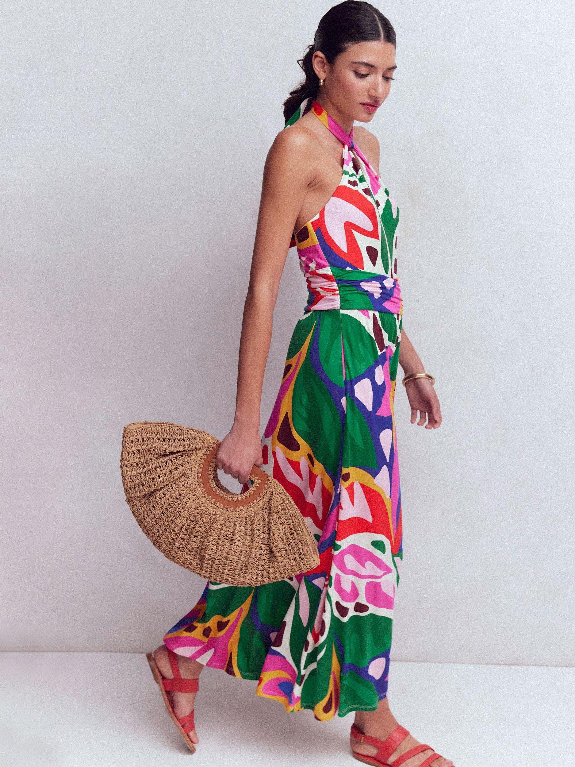 Boden Sydney Twist Neck Maxi Dress containing LENZING™ ECOVERO™ Viscose ...