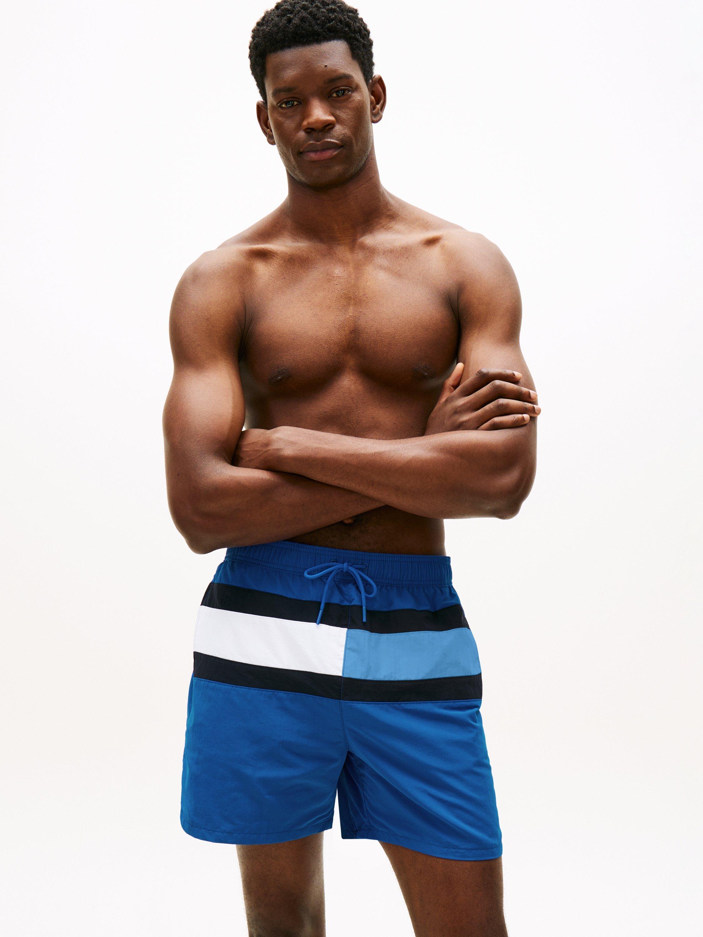 Tommy Hilfiger Colour Block Swim Shorts, Blue Navy