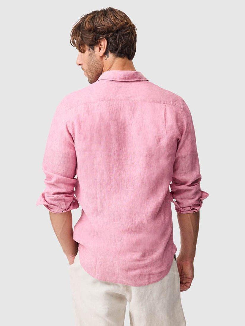 Rodd & Gunn Coromandel Linen Slim Fit Long Sleeve Shirt, Orchid