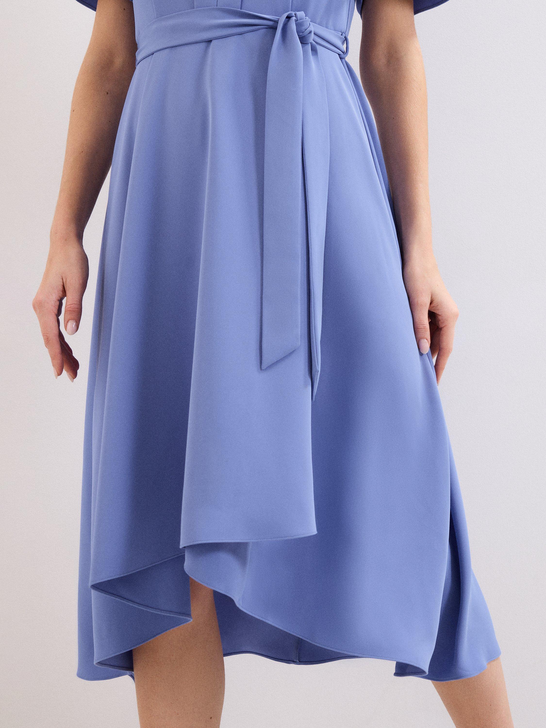 Phase Eight Jessica V-Neck Midi Dress, Blue