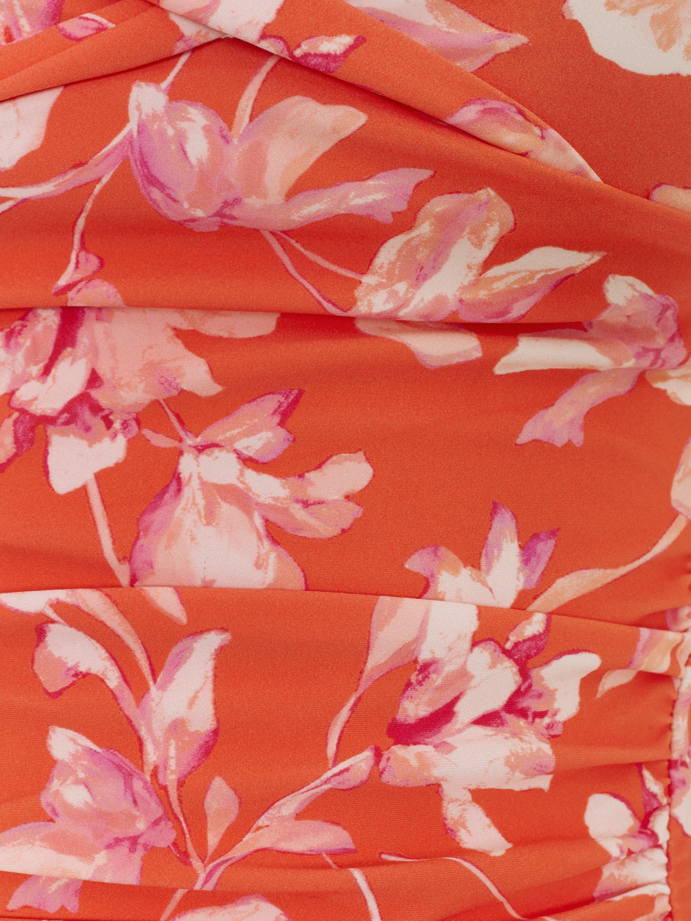 Phase Eight Bright Floral Print Tankini Top, Pink