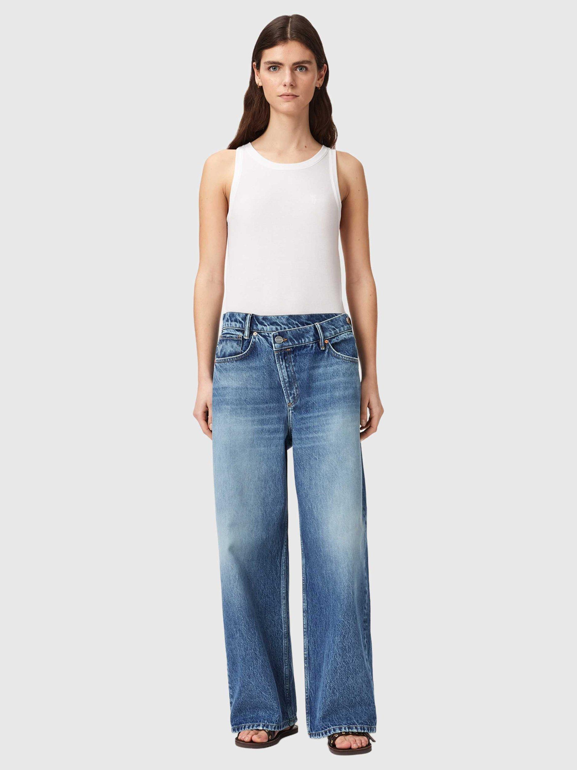 AllSaints Aki Crossover Jeans, Blue Indigo
