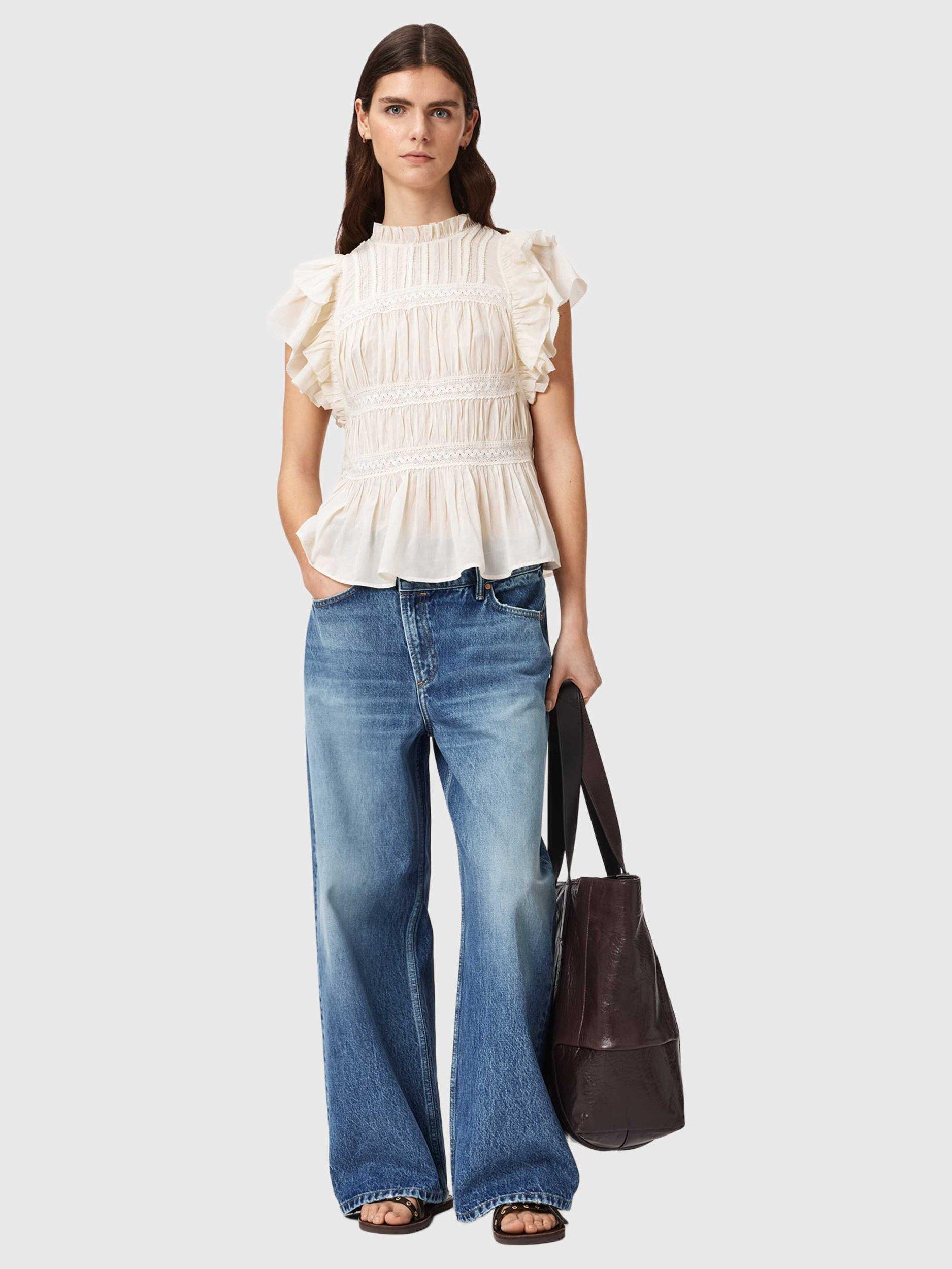 AllSaints Aki Crossover Jeans, Blue Indigo