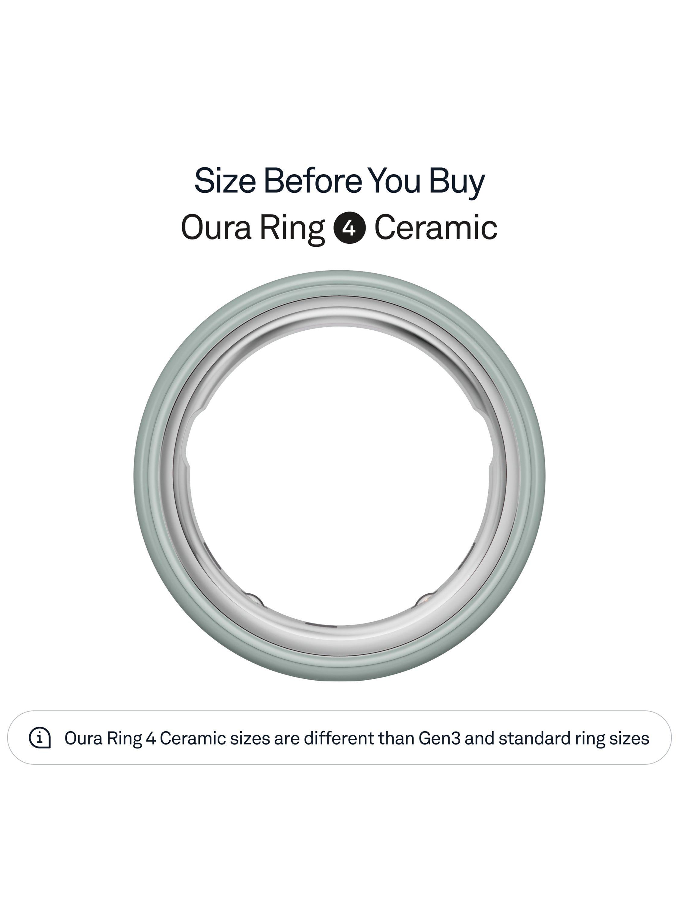 Oura Ring 4 Ceramic Health & Fitness Tracker Smart Ring, Tide