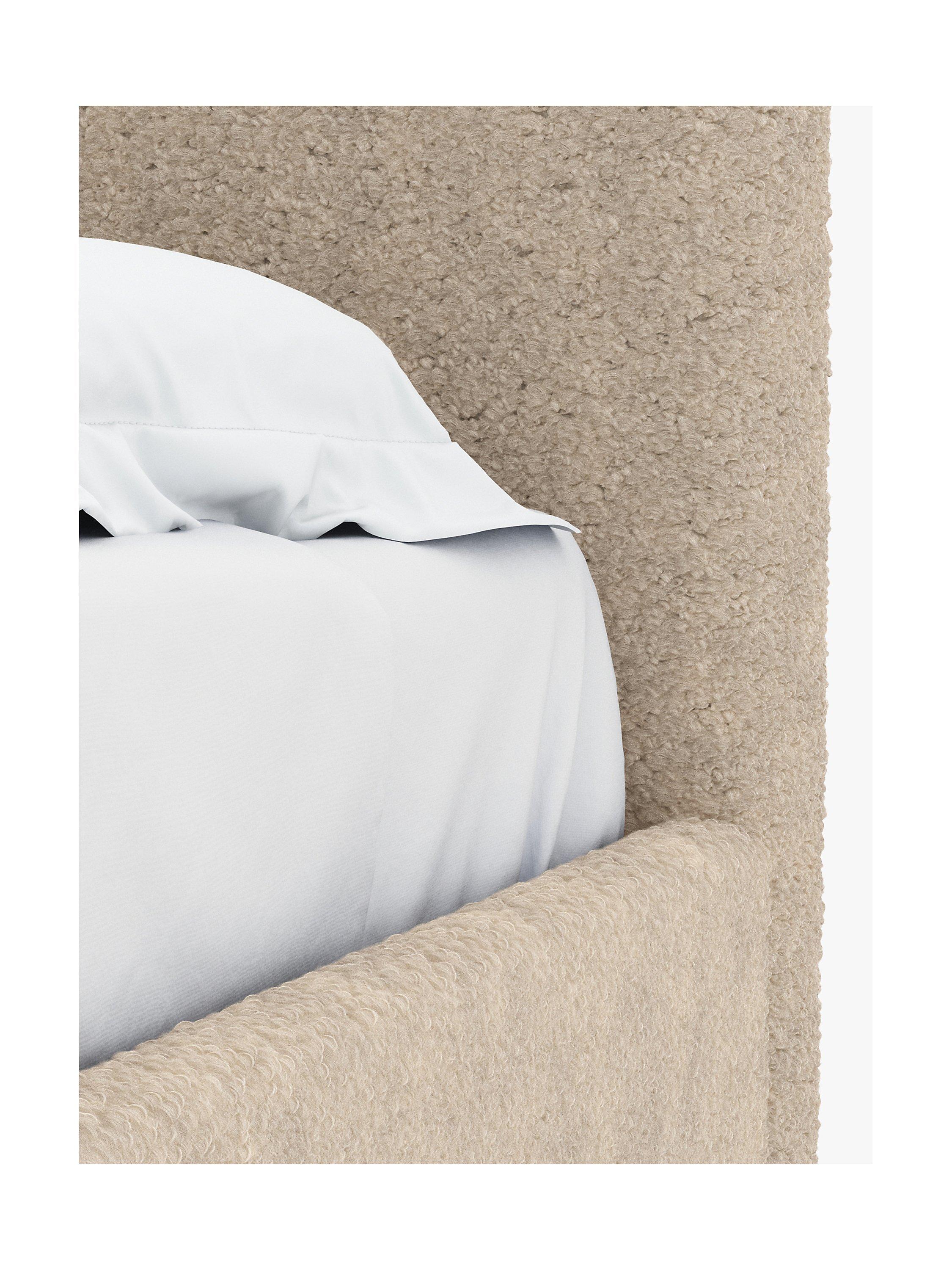John Lewis Emily 2 Drawer Storage Upholstered Bed Frame King Size Boucle Beige