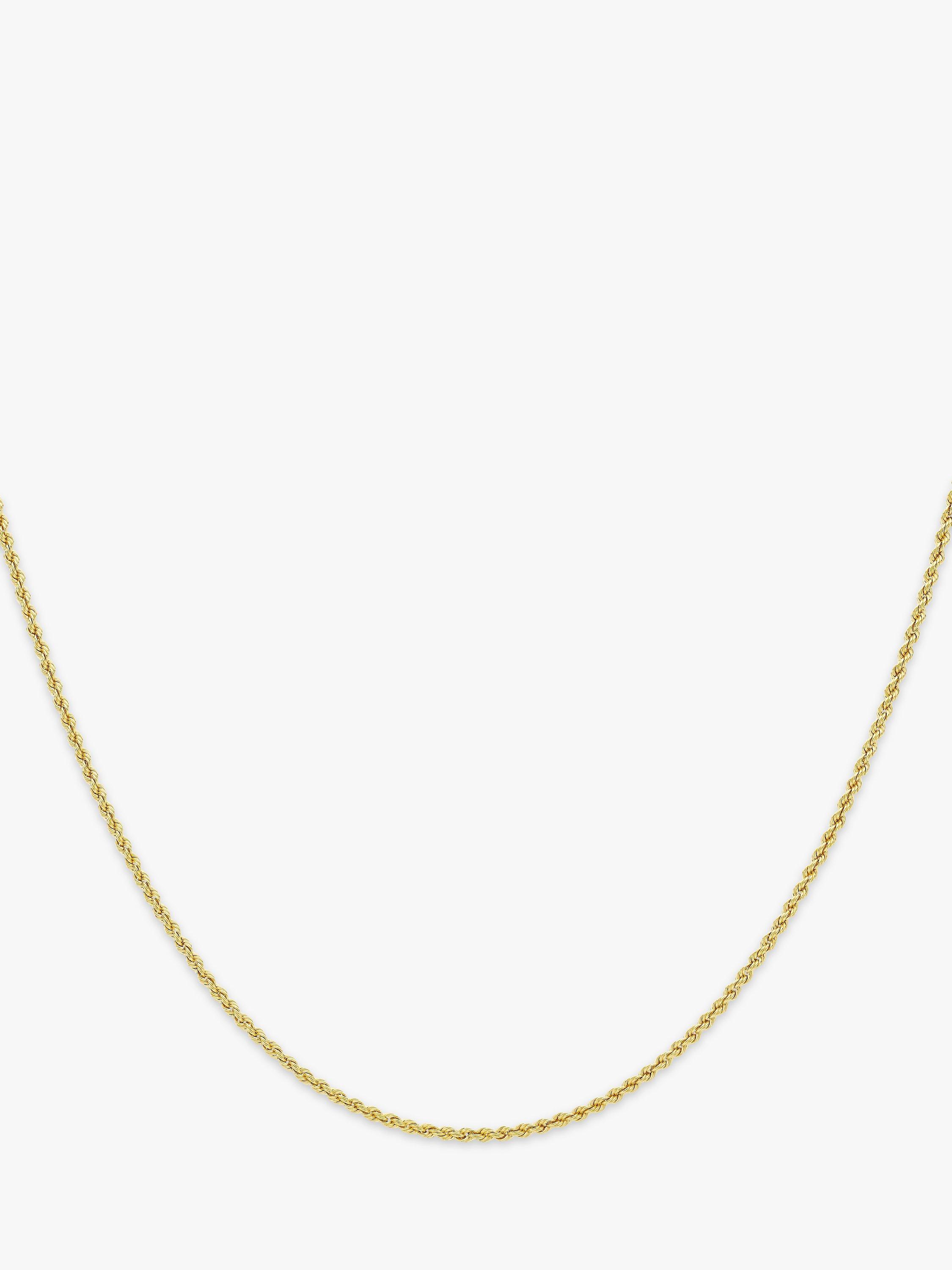 IBB 9ct Yellow Gold Hollow Short Rope Chain Necklace Gold