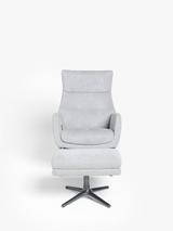John Lewis Repose Zero Gravity Power Recliner Chair Soft Weave Grey