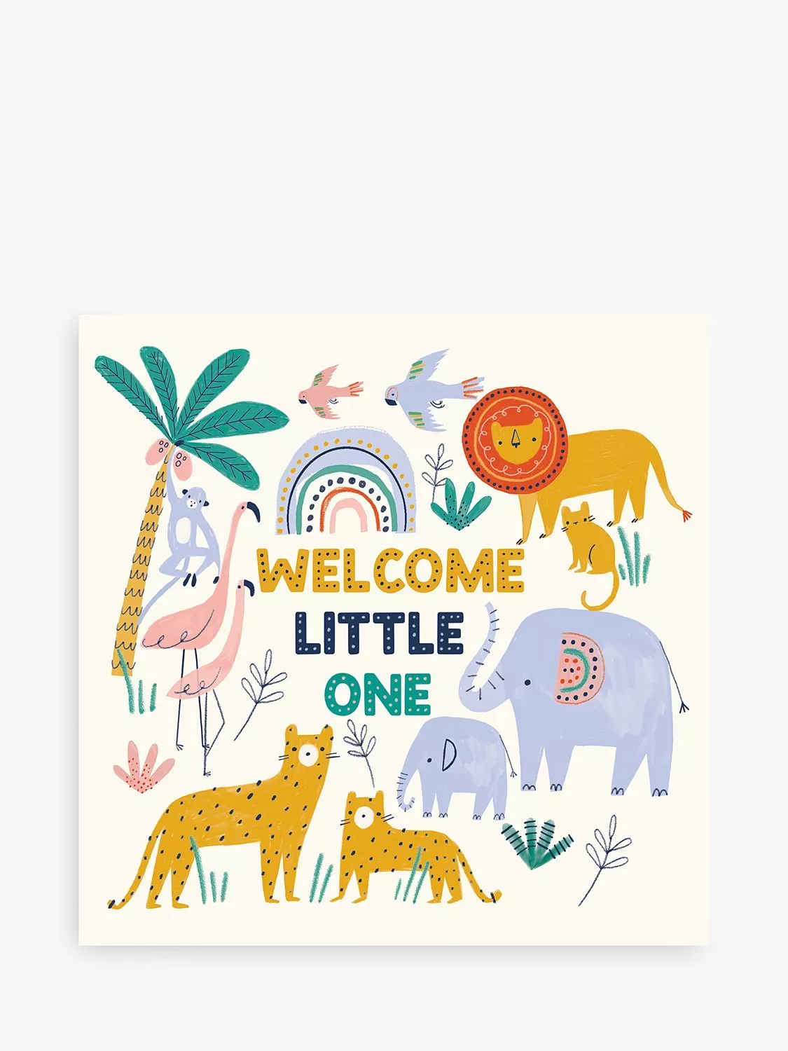 Art File Little One Jungle Animals New Baby Card