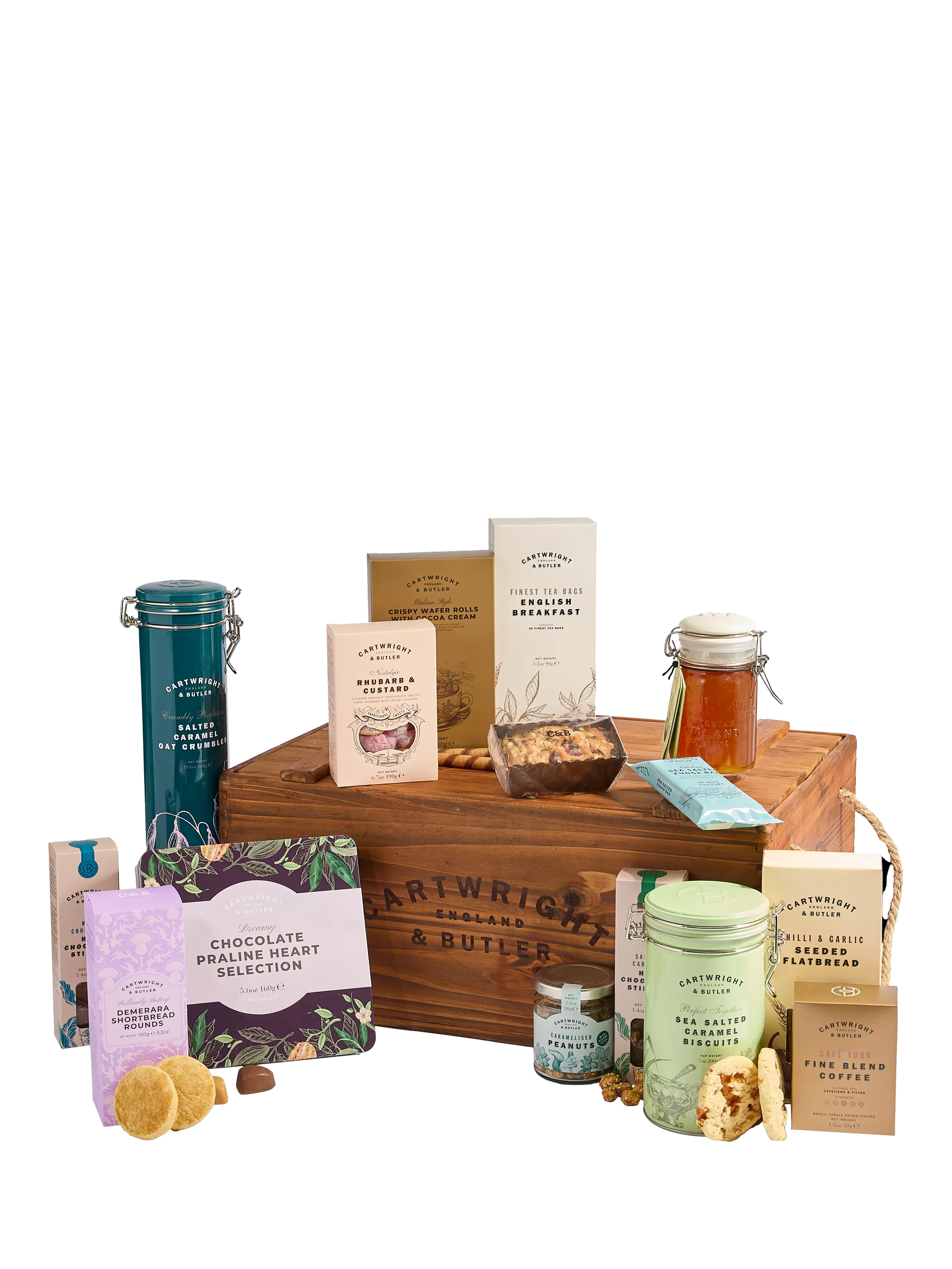 Cartwright & Butler Swaledale Luxury Wooden Crate Hamper