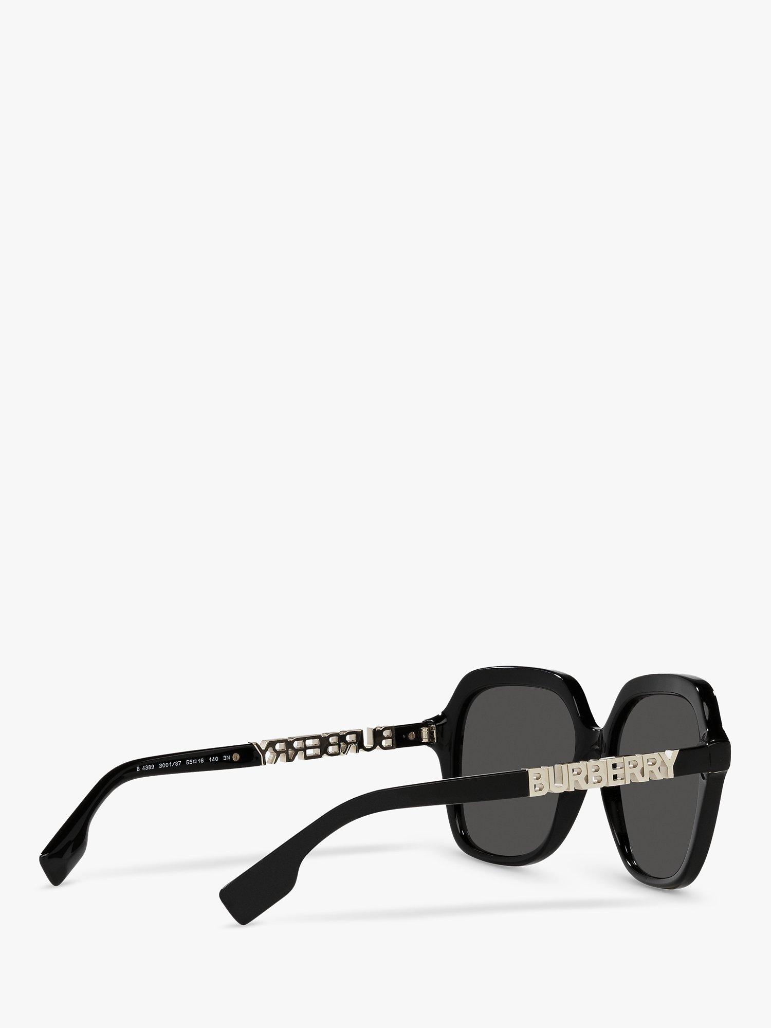 Burberry BE4389 Women's Joni Square Sunglasses, Black
