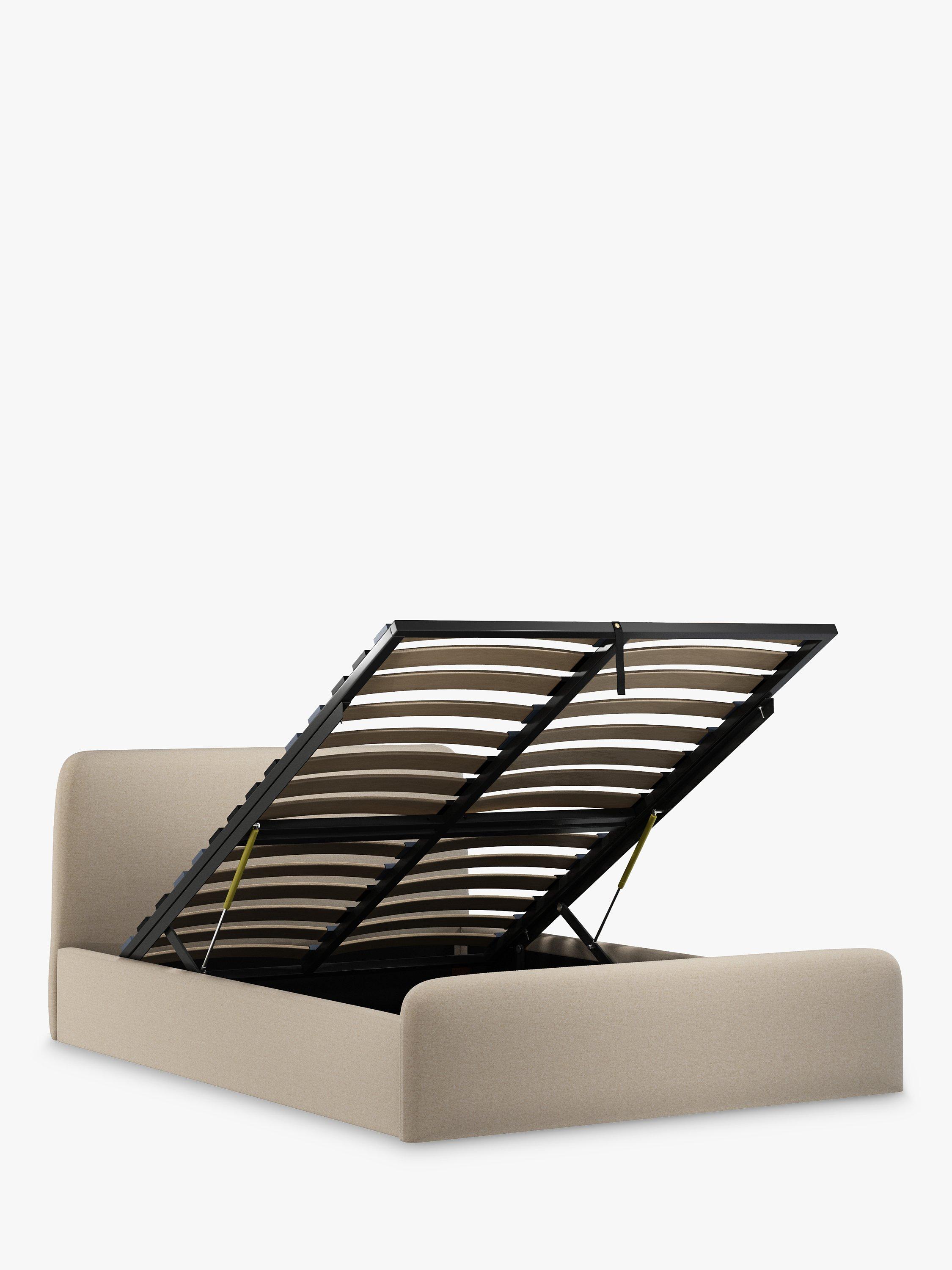 John Lewis ANYDAY Bonn Ottoman Storage Upholstered Bed Frame, Double, Beige