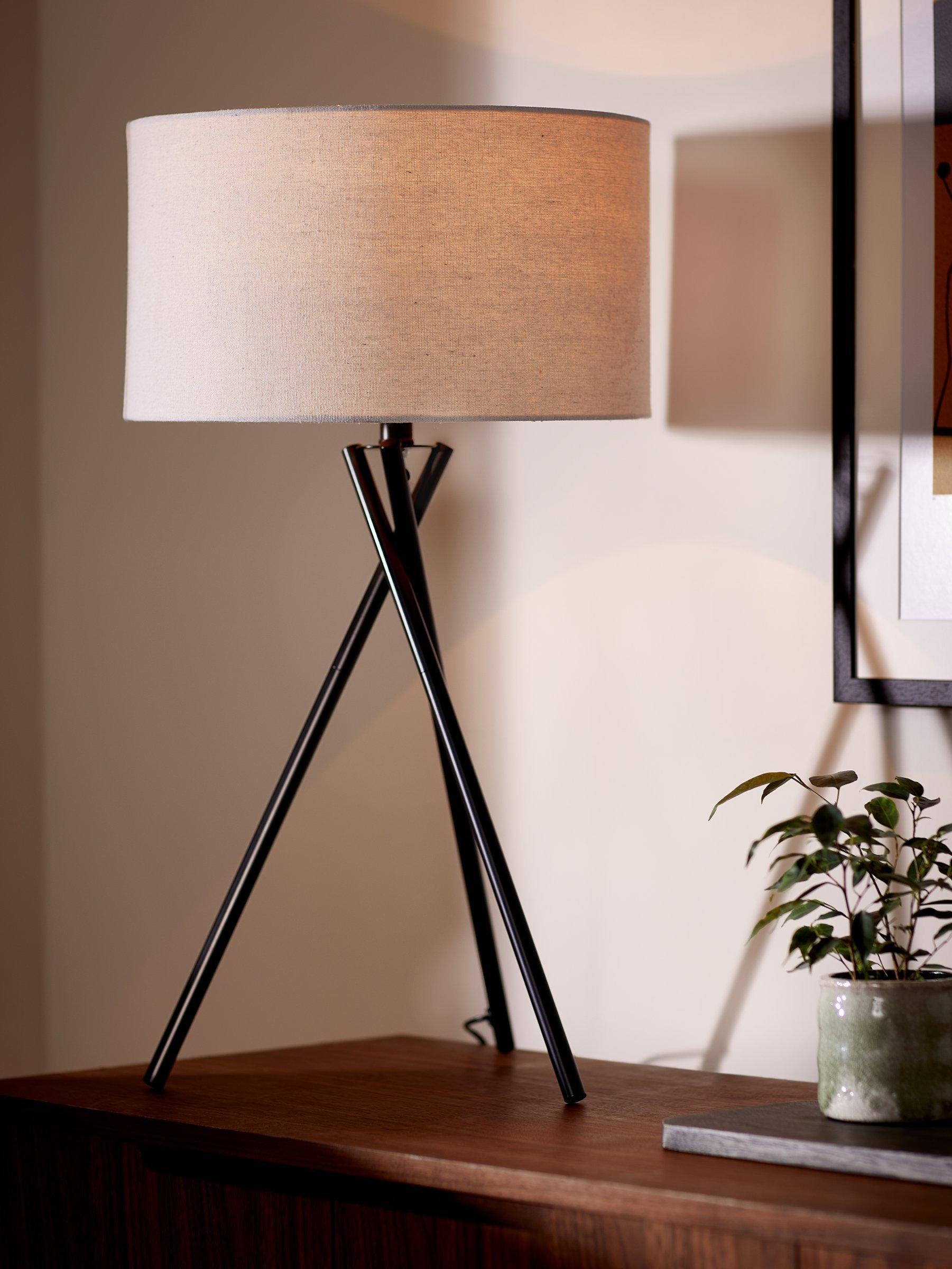 John Lewis Crossmark Table Lamp Black