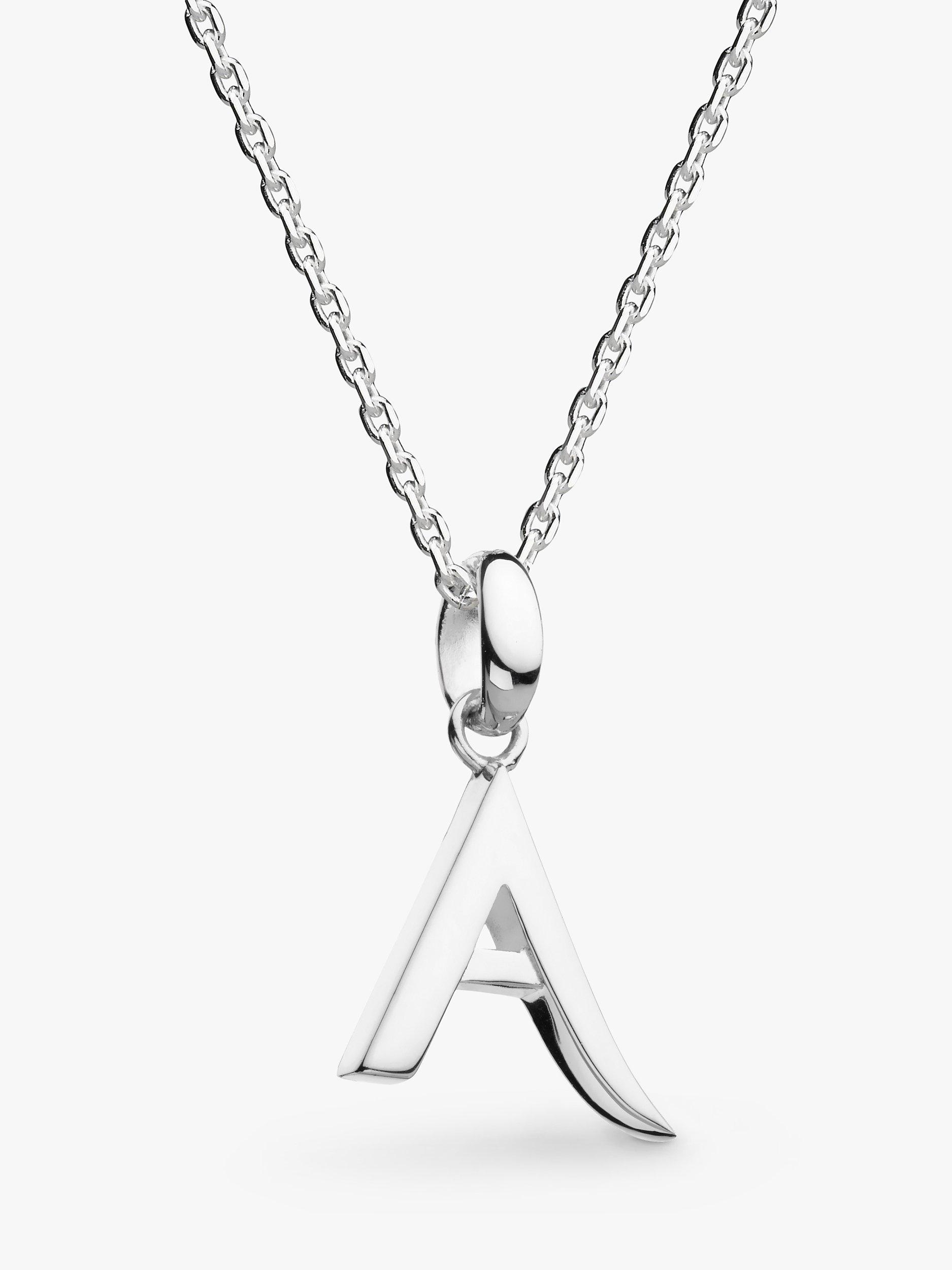 Kit Heath Skript Collection Signature Initial Pendant Necklace Silver