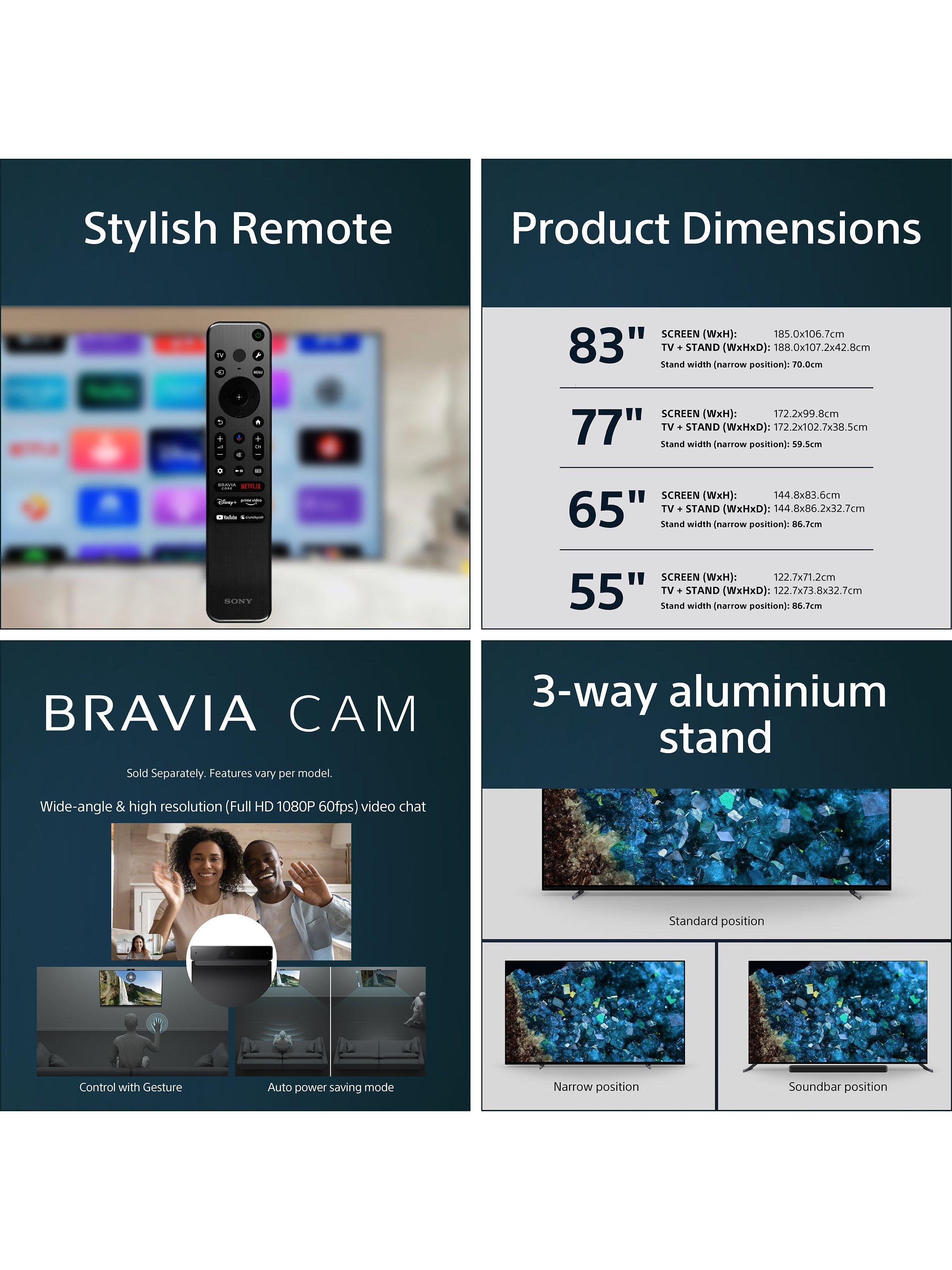 Sony Bravia XR XR55A80L OLED HDR 4K Ultra HD Smart Google TV, 55 inch ...