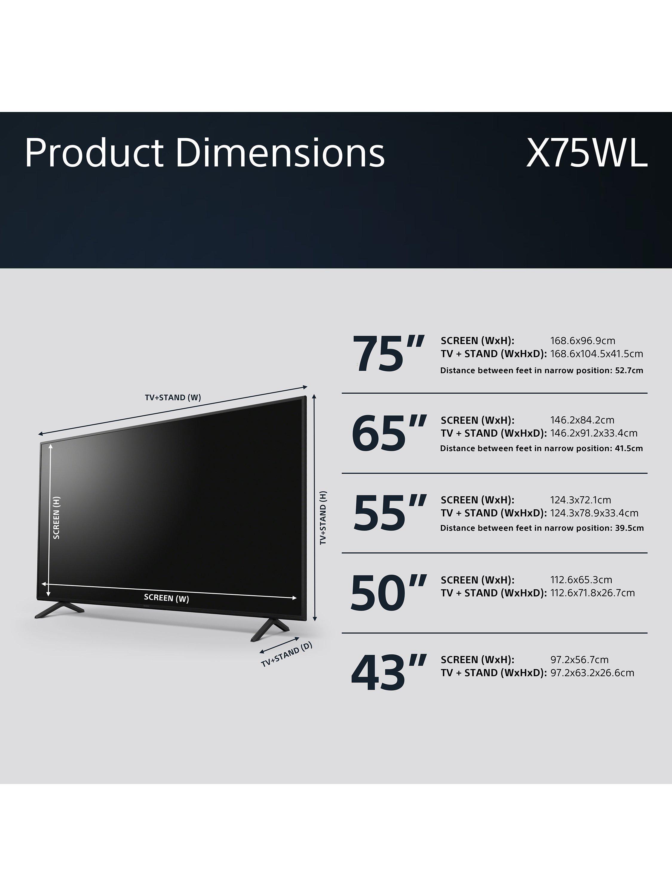 Sony Bravia KD55X75WL LED HDR 4K Ultra HD Smart Google TV Sony Bravia KD55X75WL LED HDR 4K Ultra HD Smart Google TV
