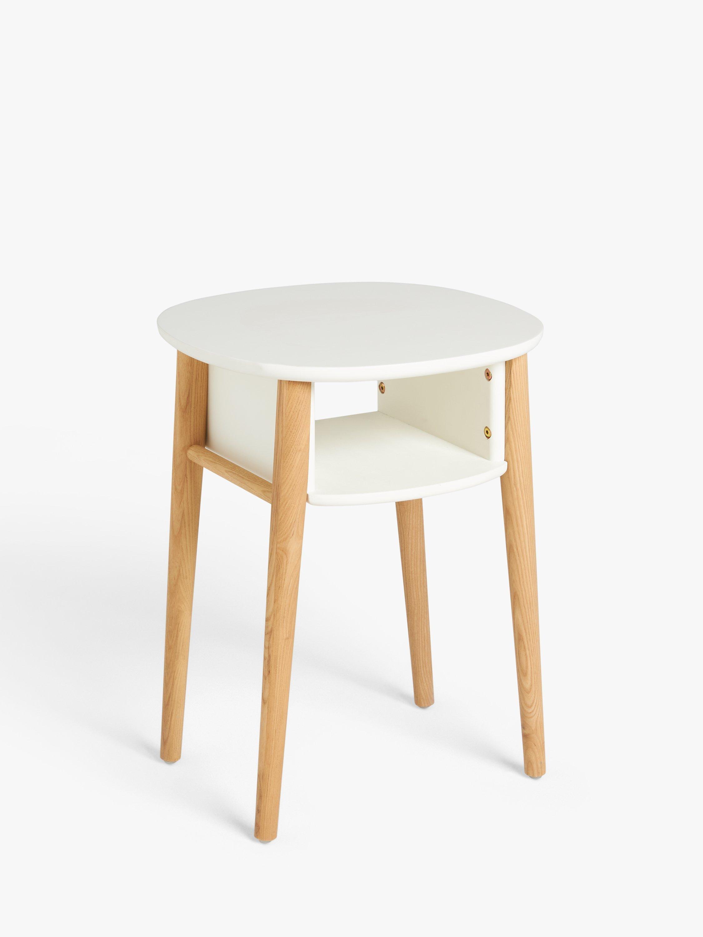 John Lewis ANYDAY Bonn Bedside Table White Natural