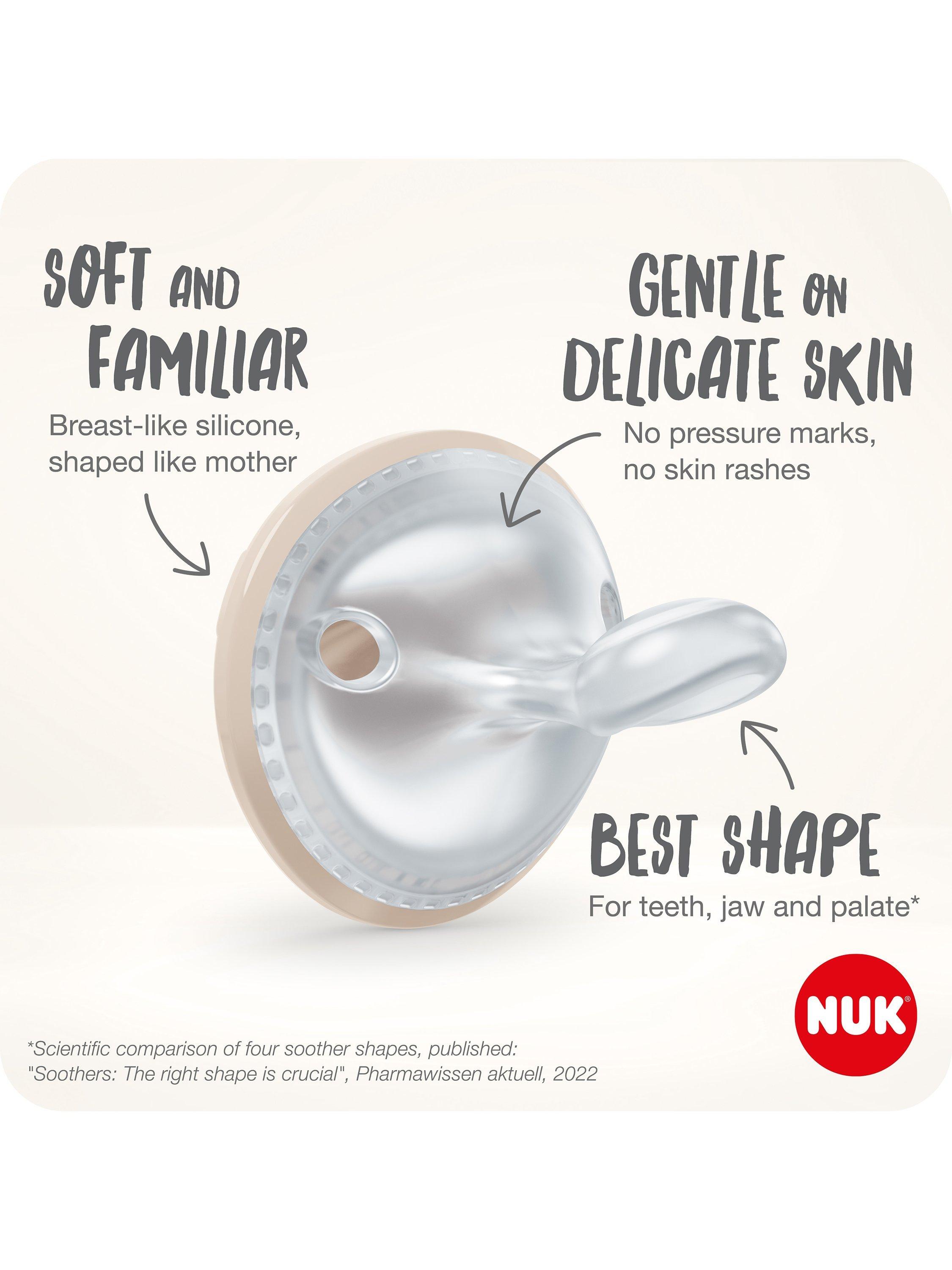 NUK Mommy Feel Soothers, 0-9 months, Pack of 2