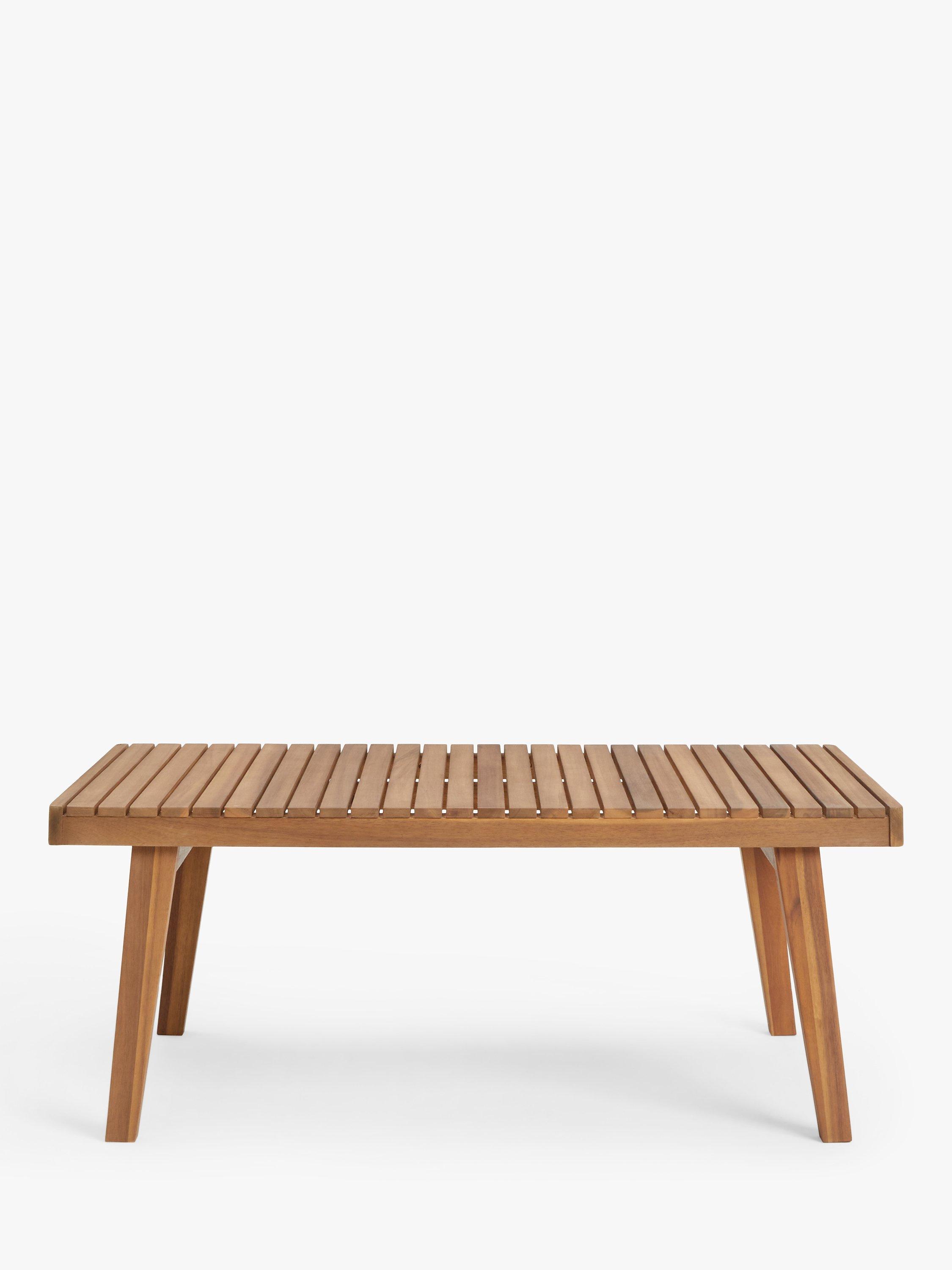 John Lewis Mona Rectangular Garden Coffee Table 103cm FSC Certified Acacia Wood Natural
