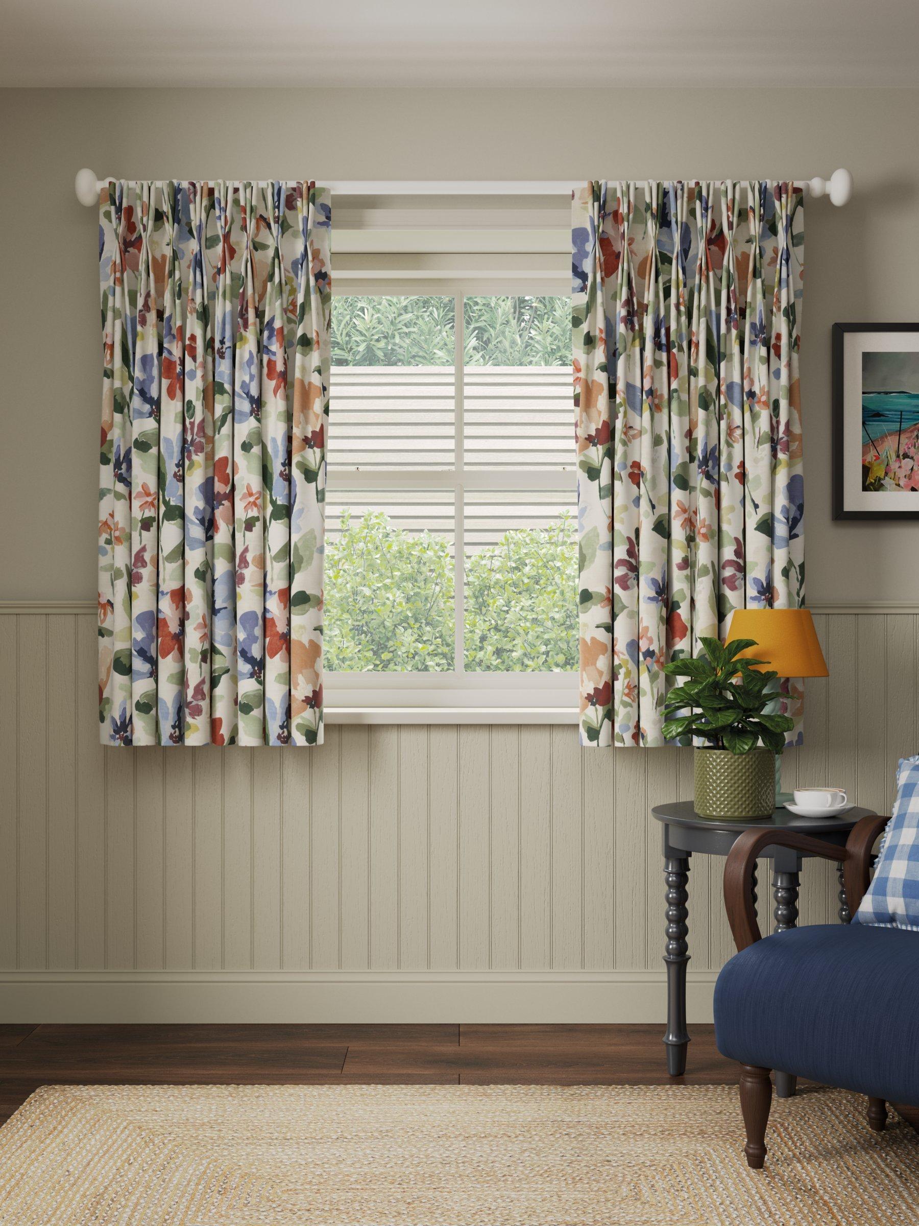 John Lewis Fleur Made to Measure Curtains or Roman Blind, Multi